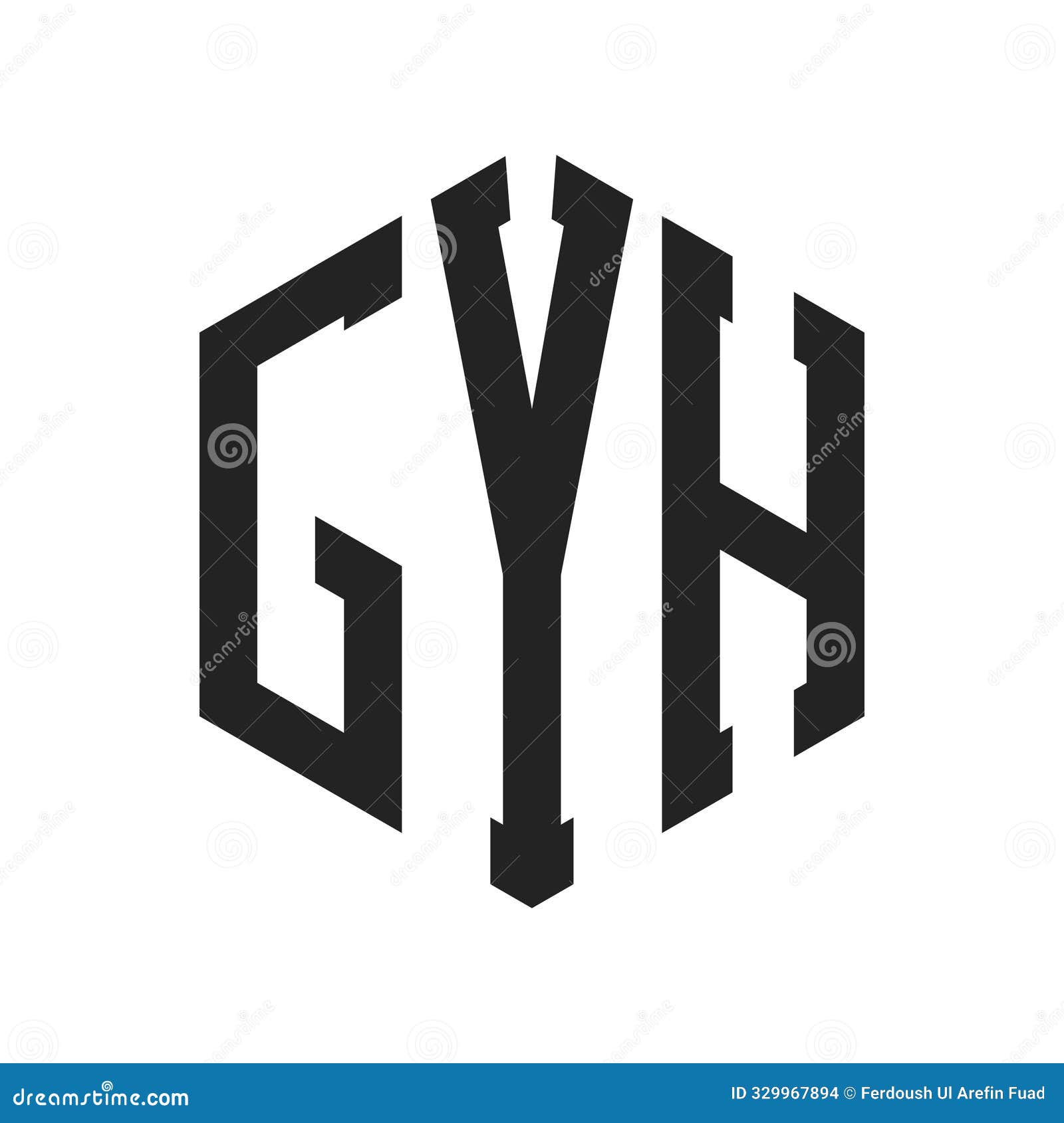 GYH Logo Design. Initial Letter GYH Monogram Logo Using Hexagon Shape ...