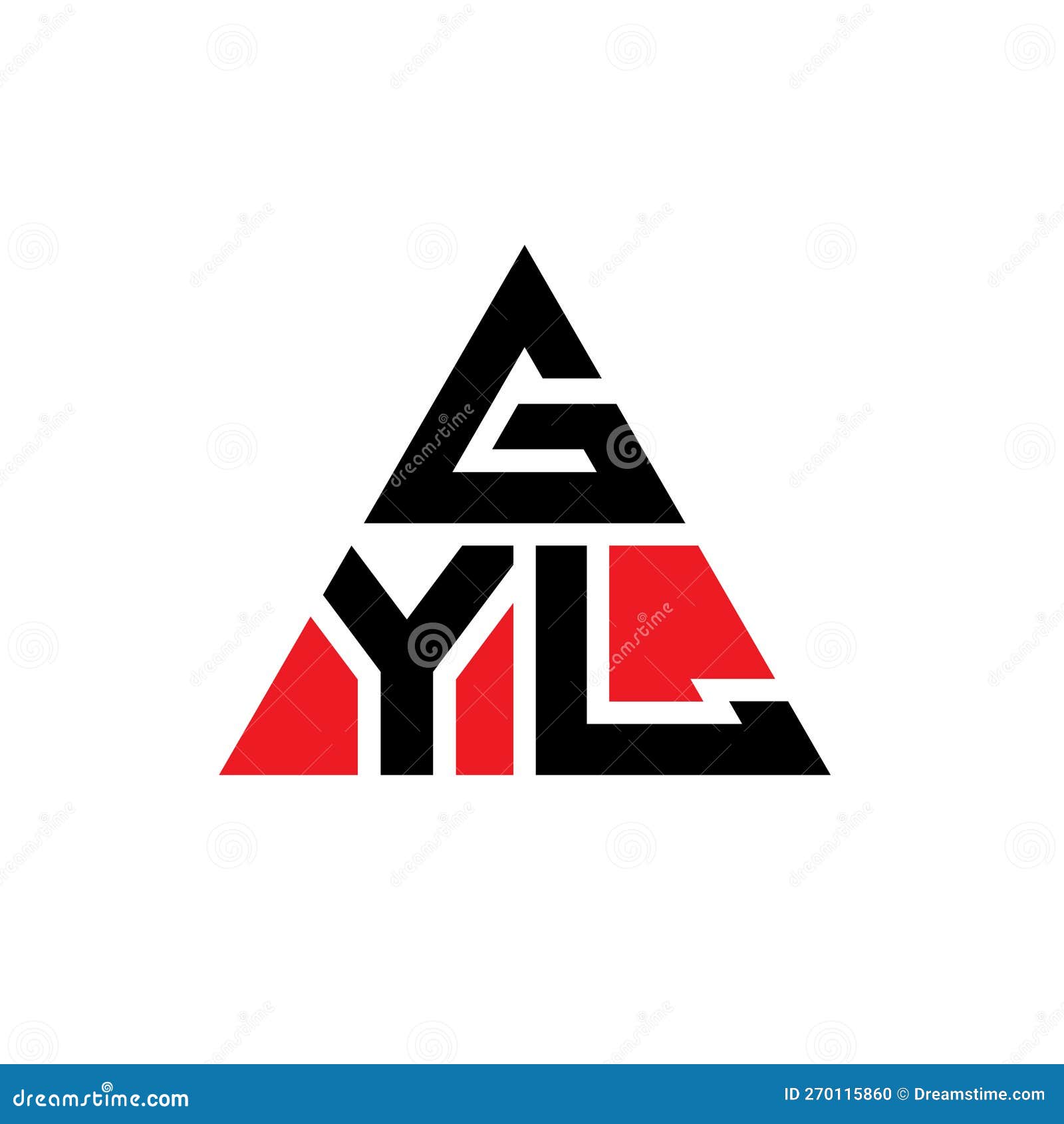 GYL Triangle Letter Logo Design with Triangle Shape. GYL Triangle Logo ...