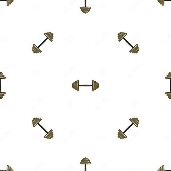Gym Barbell Pattern Seamless Vector Stock Vector - Illustration of ...