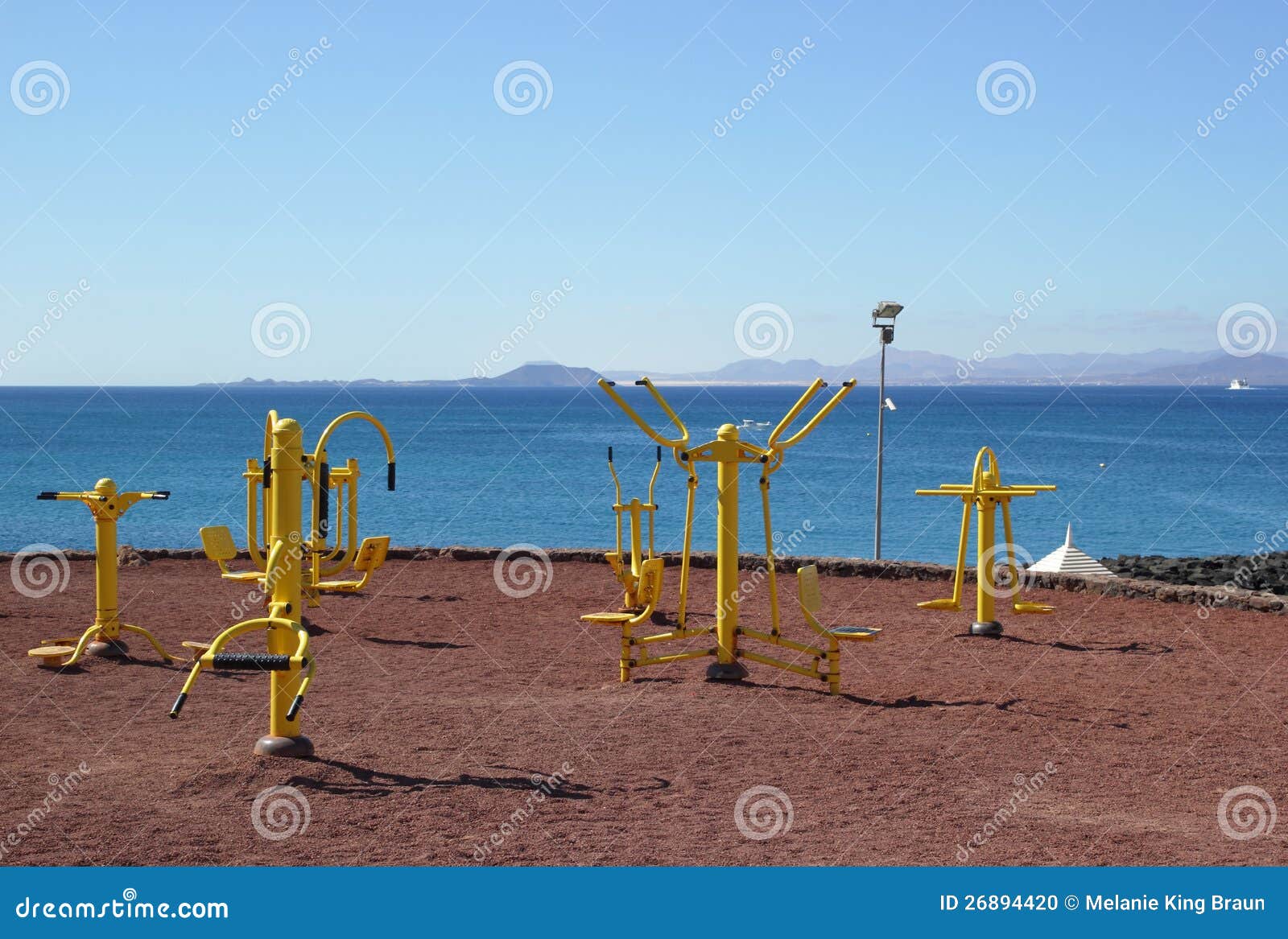 Gym on the beach stock photo. Image of blue, landscape - 26894420