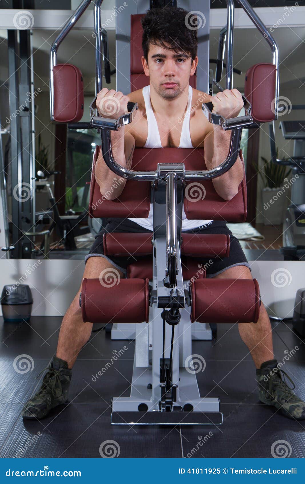 Gym boy stock image. Image of workout, trainer, strong - 41011925