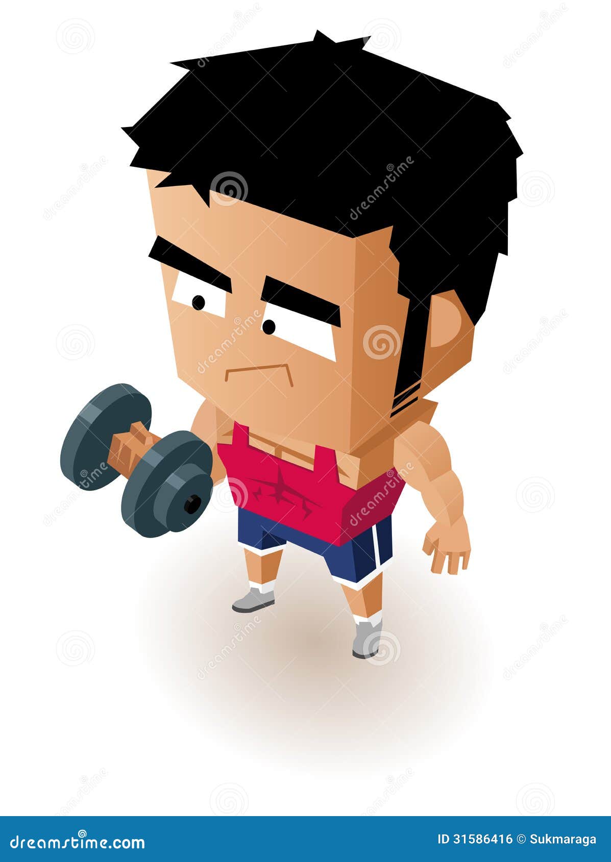 Gym Boy stock illustration. Illustration of sport, attractive - 31586416
