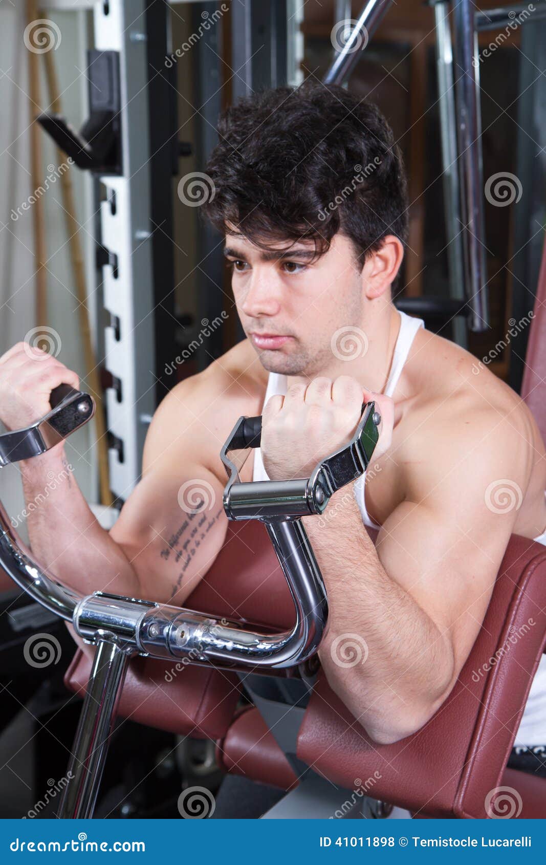 Gym boy stock photo. Image of training, active, weight - 41011898