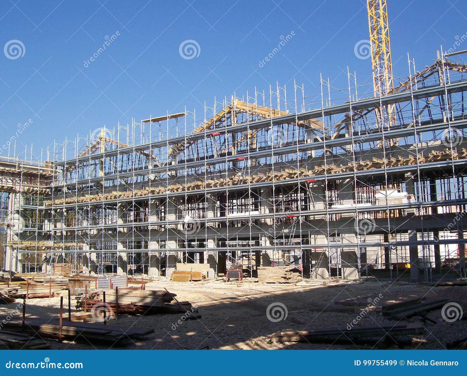 Gym building construction stock image. Image of architecture - 99755499