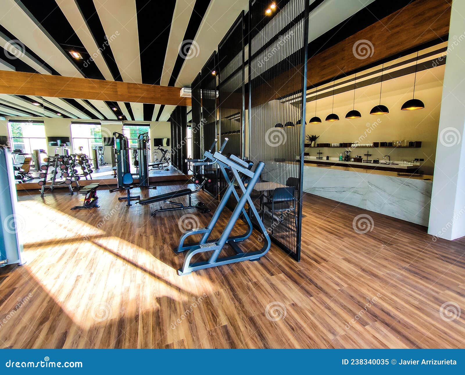 Gym and Cafeteria within a Private Residential Area Stock Image - Image ...