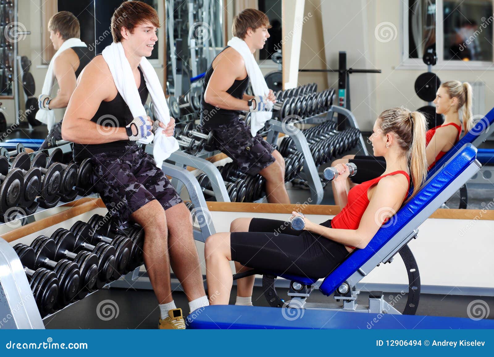 Gym centre stock photo. Image of people, coaching, centre - 12906494