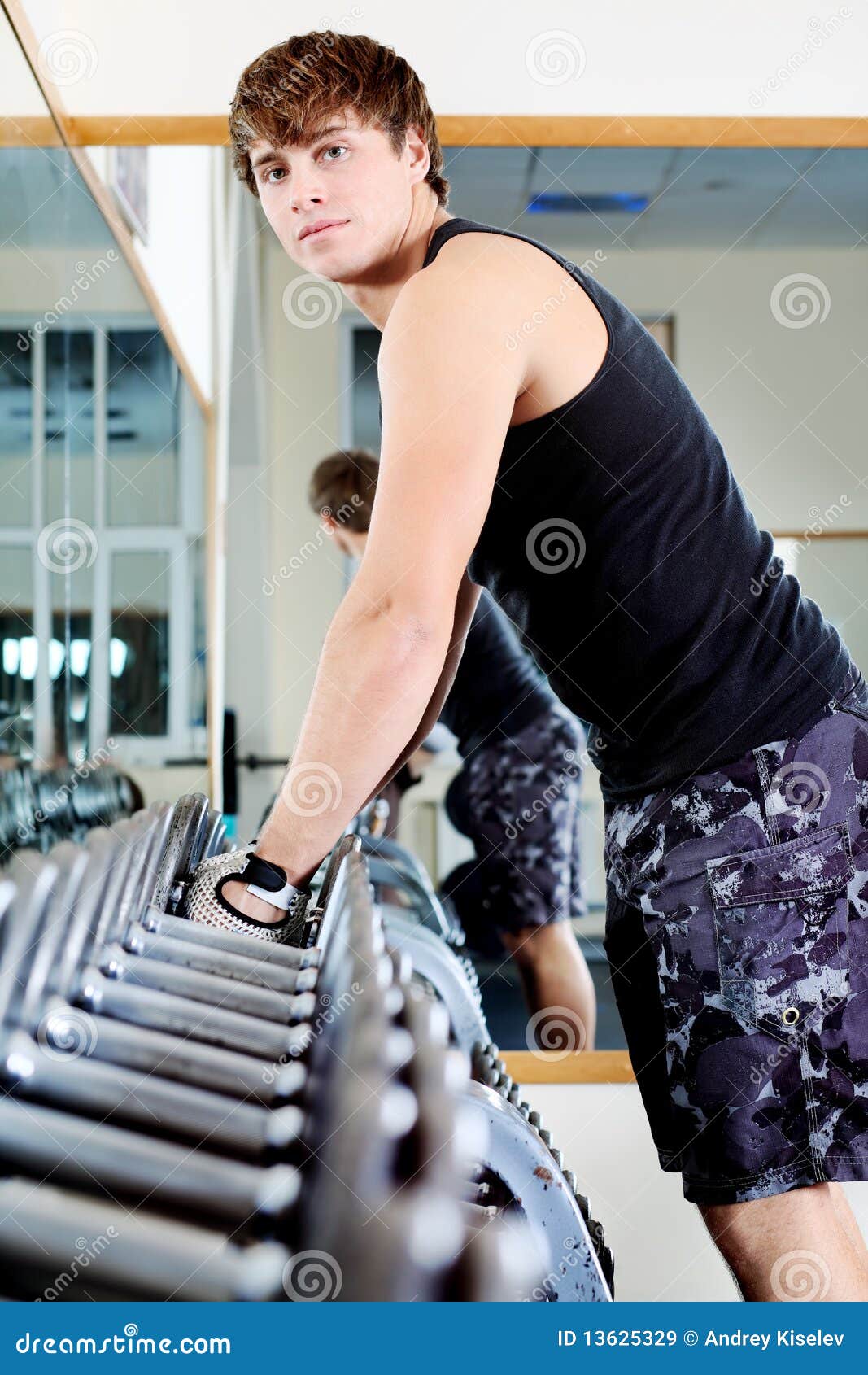 Gym centre stock image. Image of handsome, athletic, sportsman - 13625329
