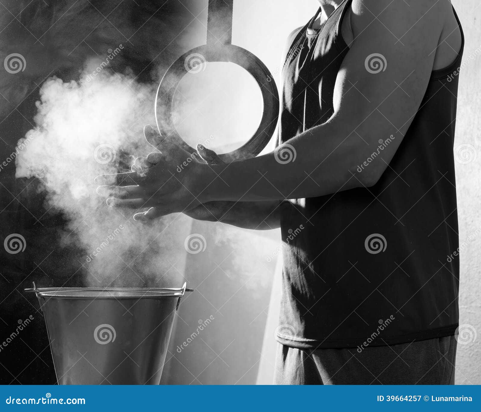 Gym Chalk Magnesium Carbonate Hands Clap Man Stock Image - Image of ...