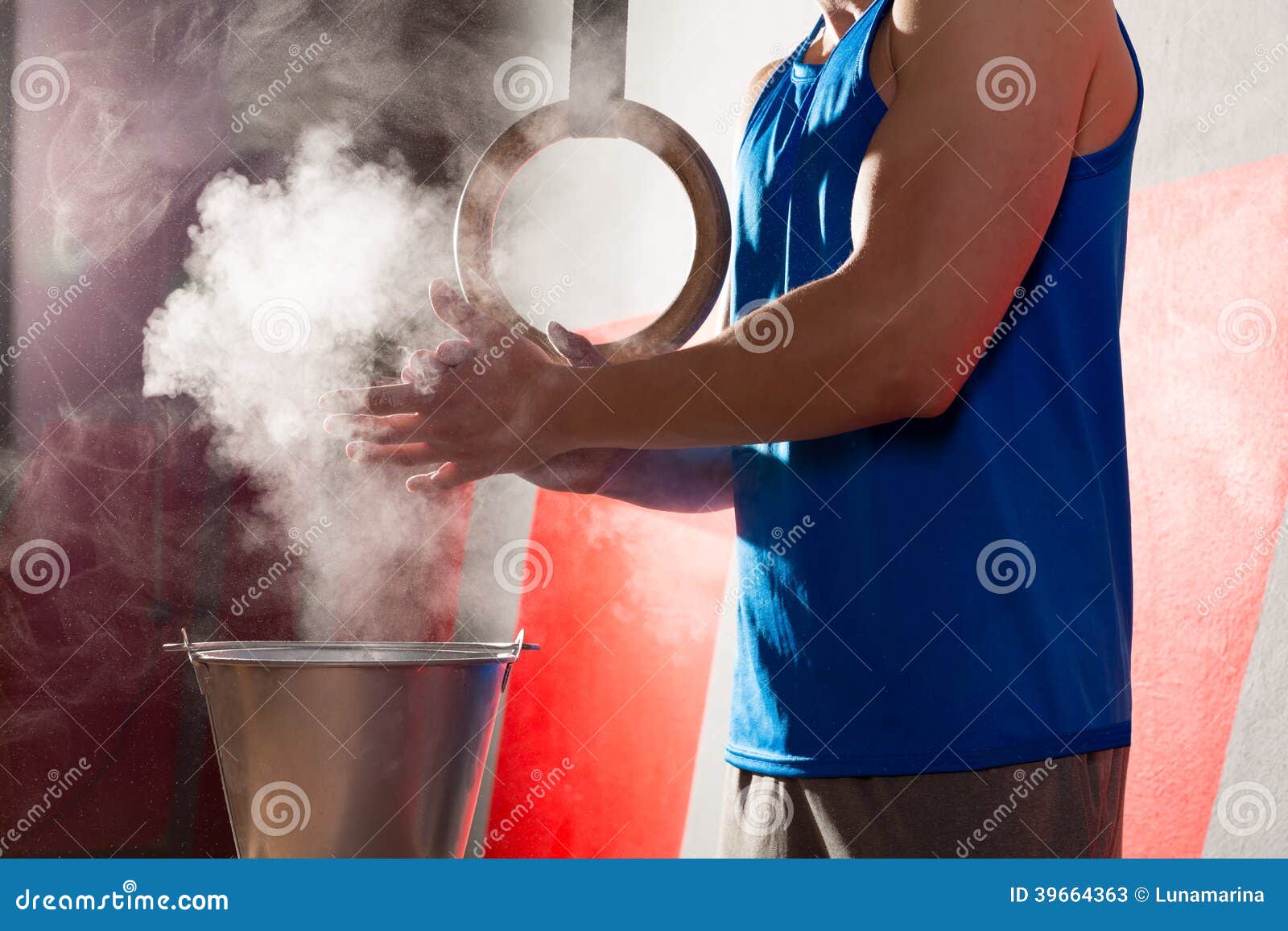 Gym Chalk Magnesium Carbonate Hands Clap Man Stock Image - Image of ...