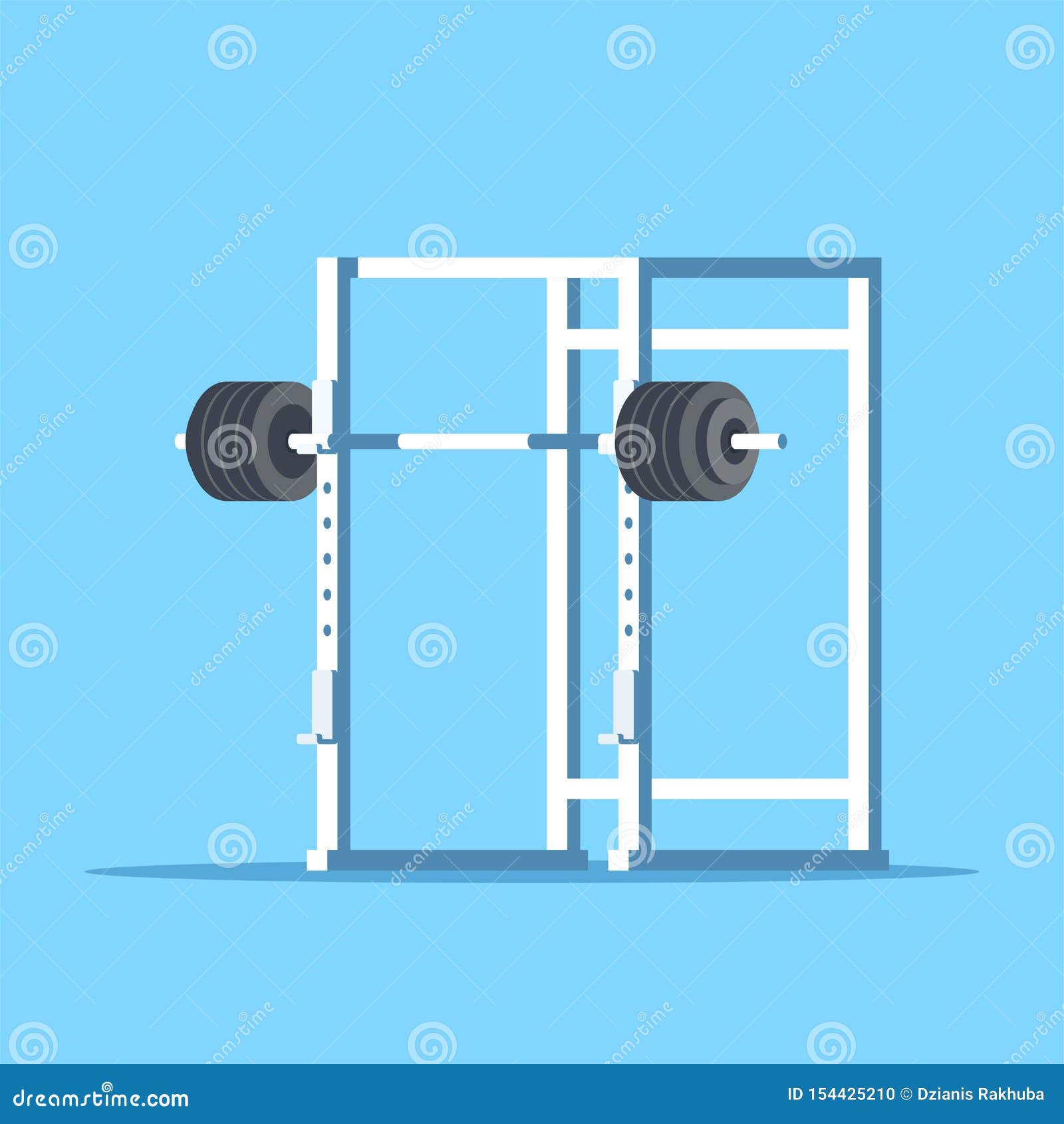 Picture of squat rack stock vector. Illustration of recreation - 154425210