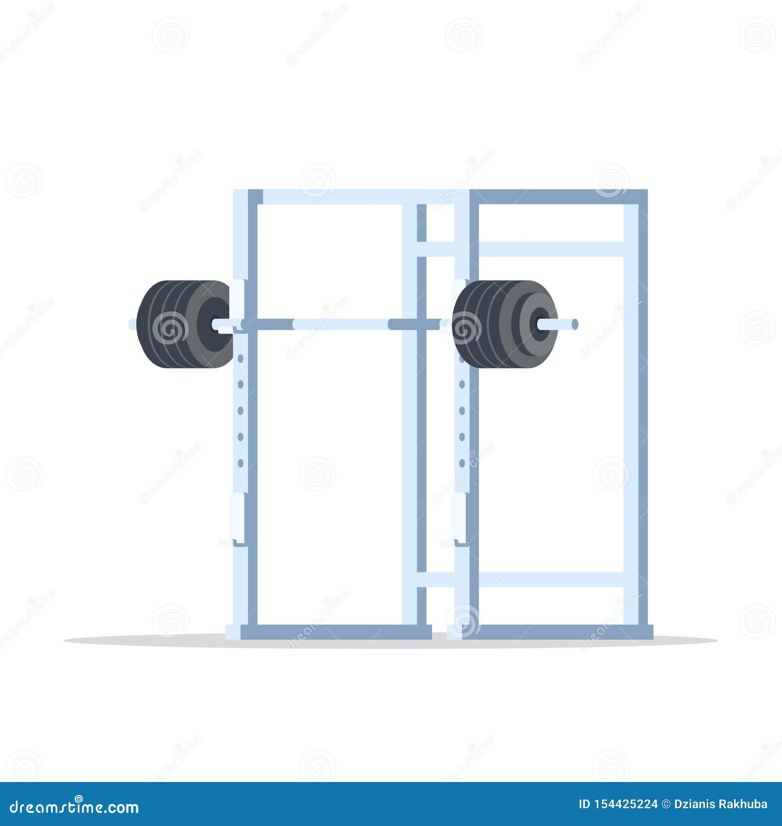 Picture of squat rack stock vector. Illustration of muscle - 154425224