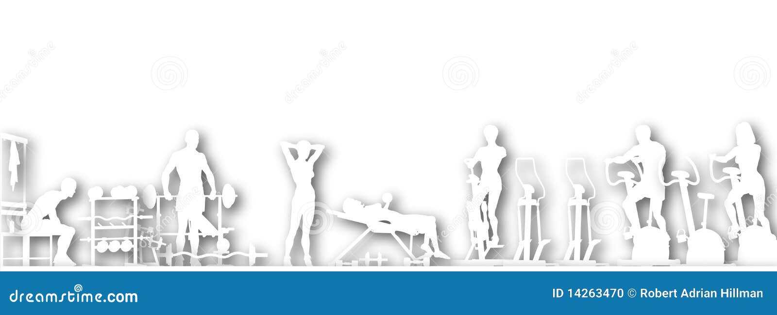 Gym cutout stock illustration. Illustration of silhouette - 14263470