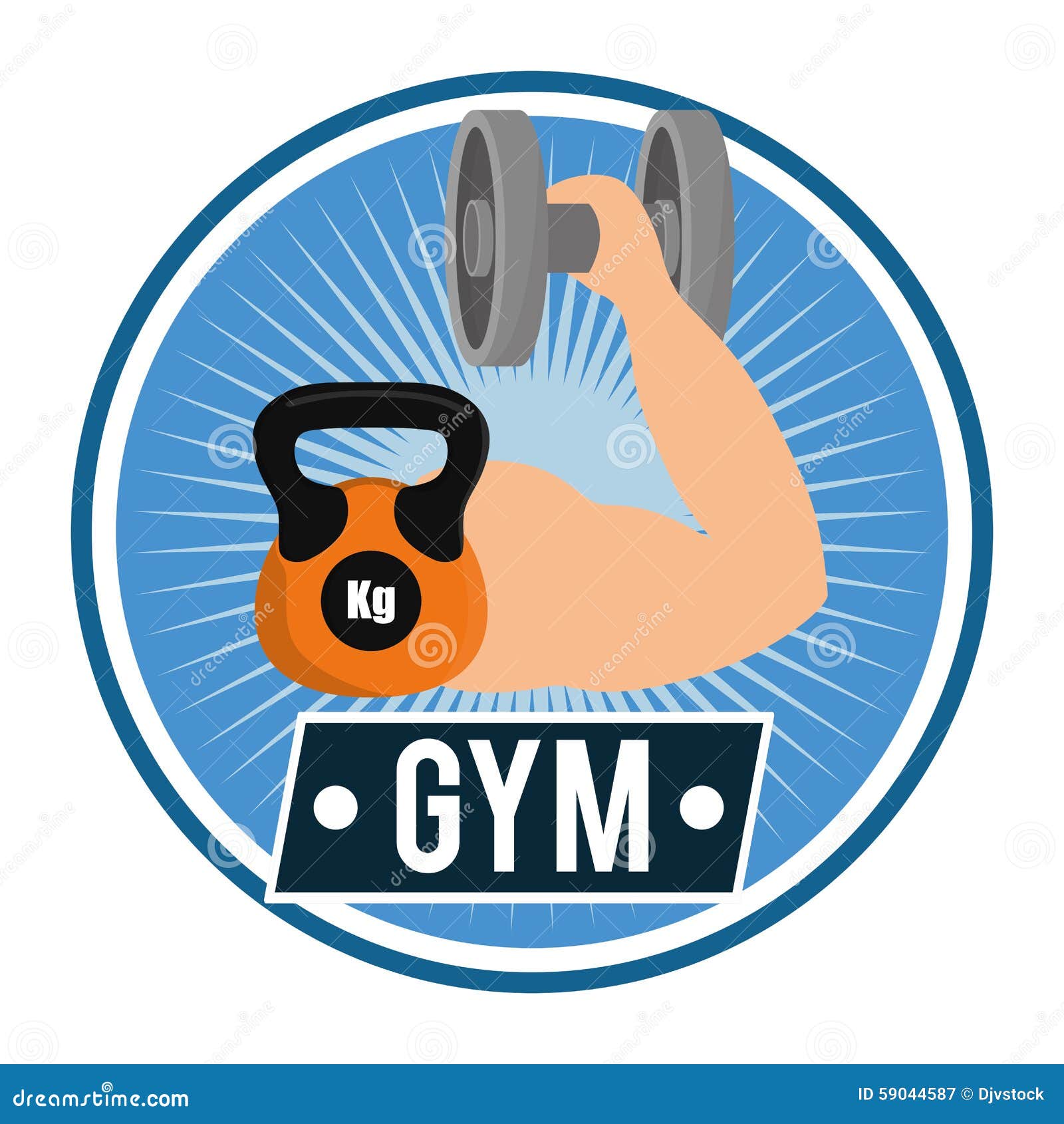 Gym design stock vector. Illustration of exercising, outdoor - 59044587