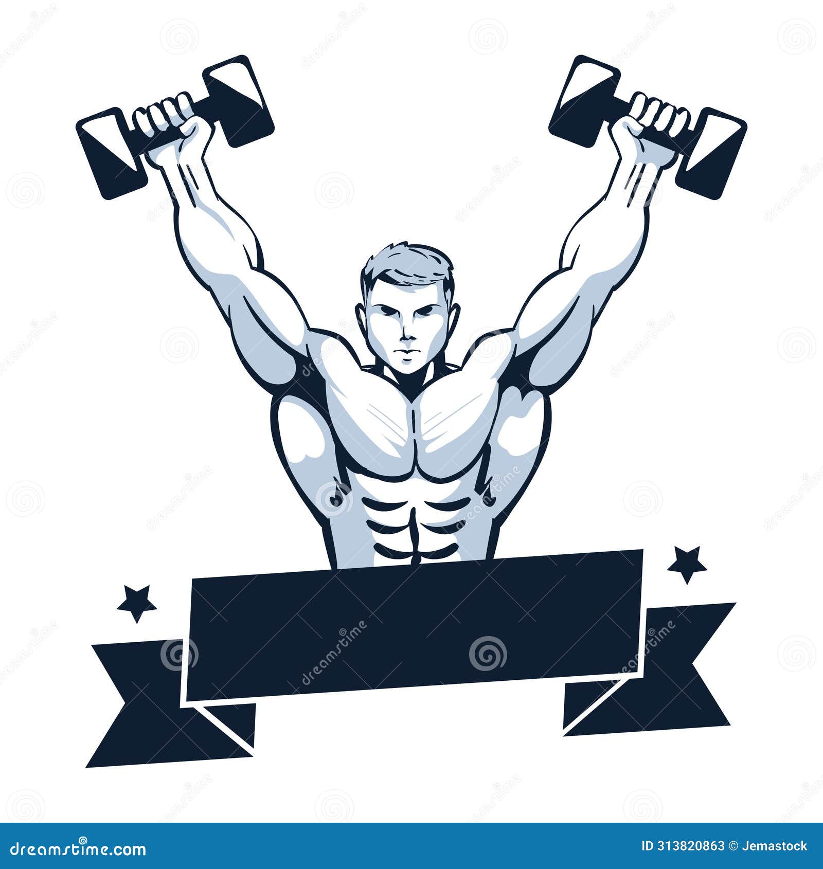 Gym emblem design stock vector. Illustration of exercise - 313820863