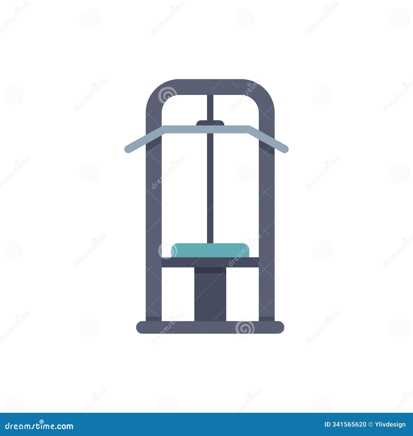 Gym Equipment Icon Depicting Assisted Pull Up Machine for Exercise ...