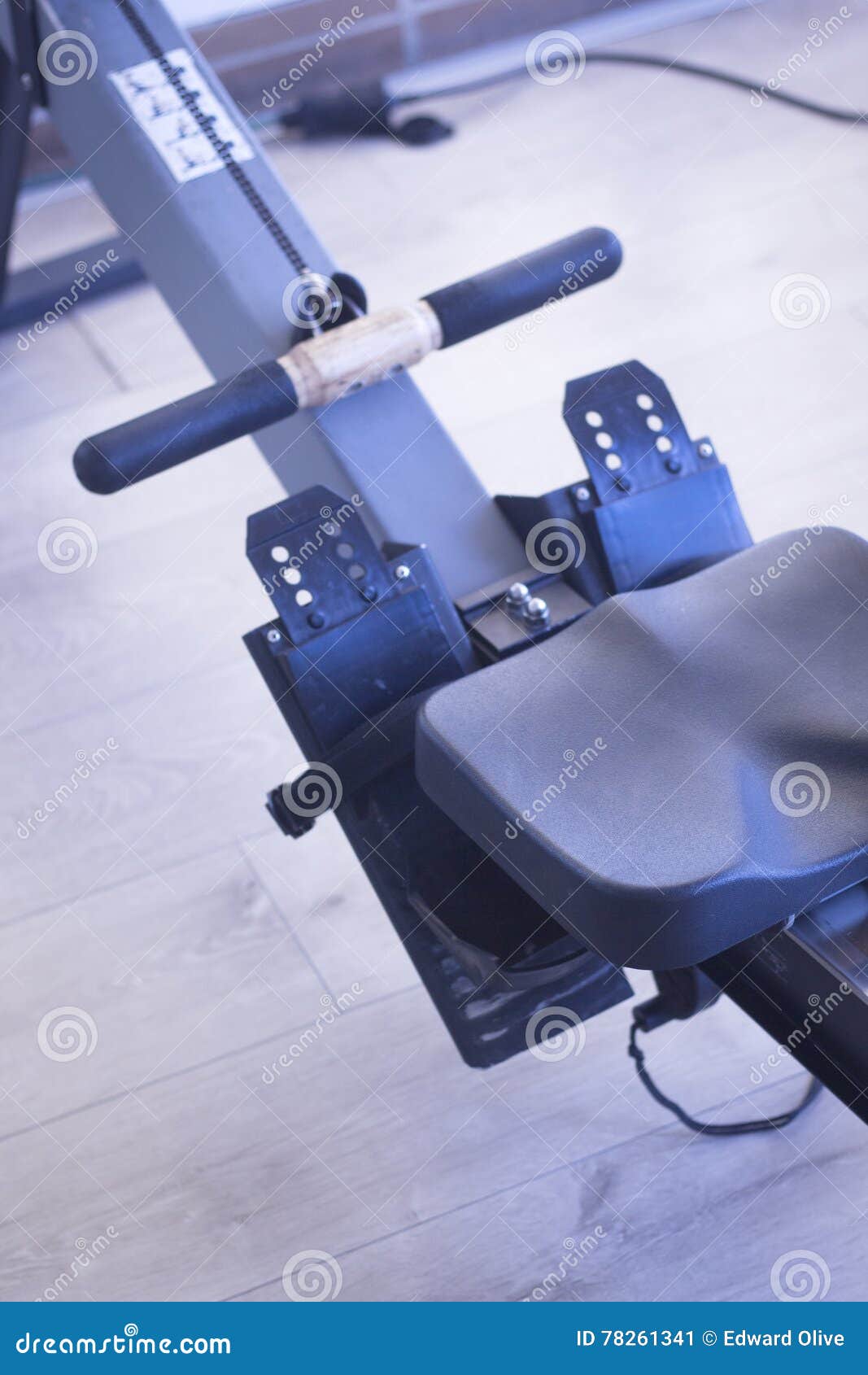 Gym Exercise Rowing Machine Stock Image - Image of health, strength ...