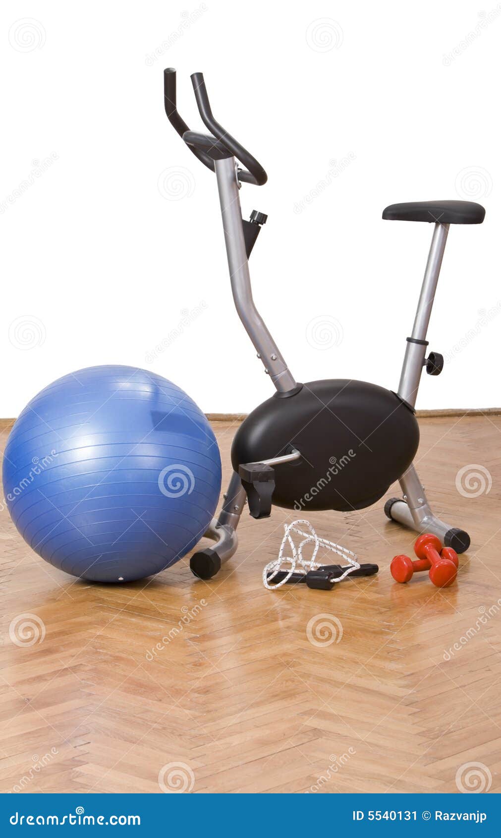 Gym gear stock image. Image of workout, blue, bike, aerobics - 5540131