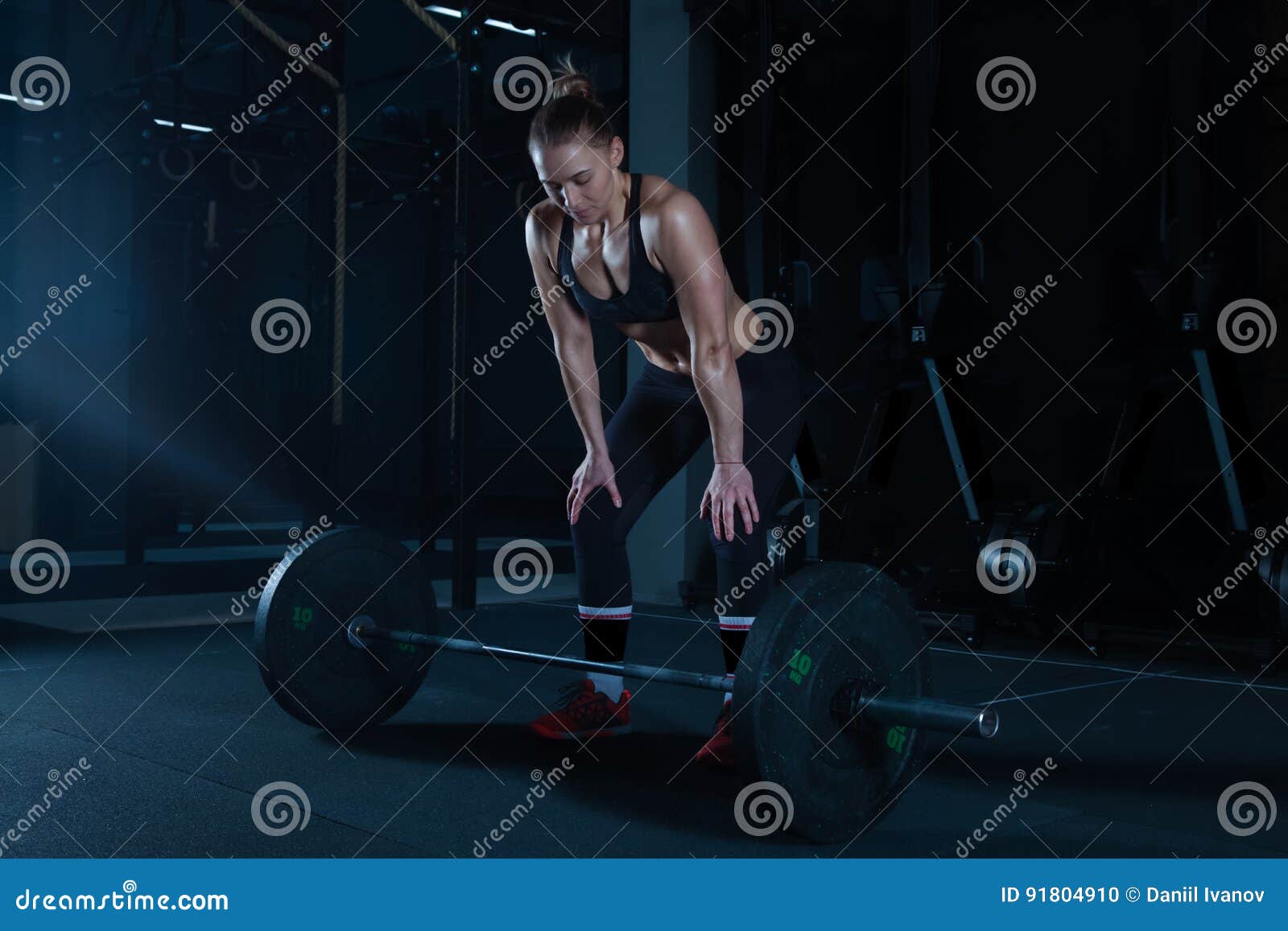 Gym hard training woman stock photo. Image of workout - 91804910