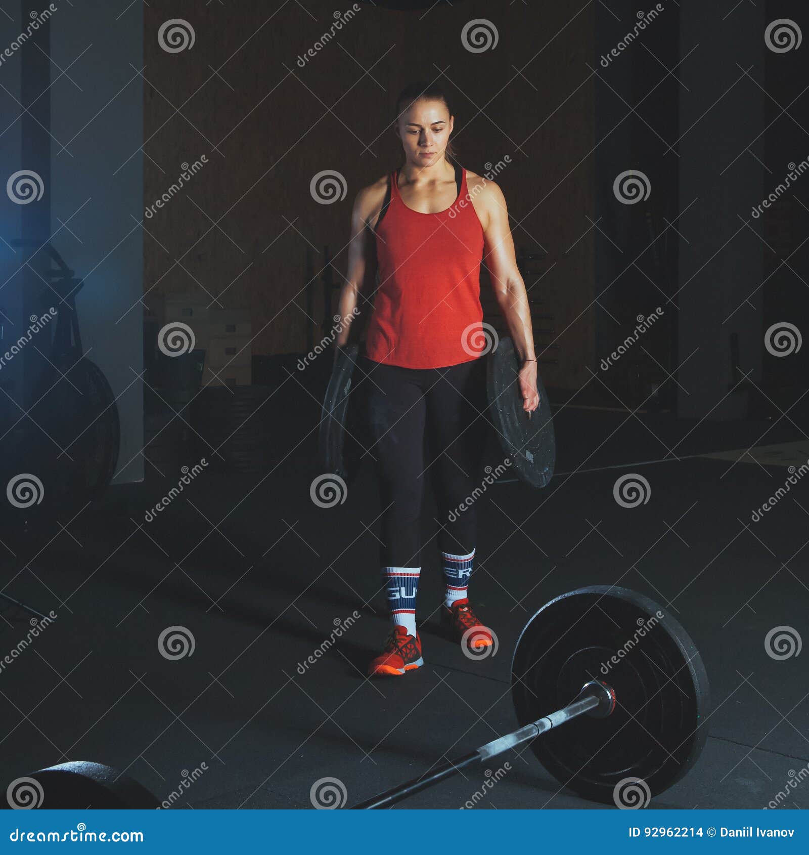 Gym hard training stock photo. Image of athlete, bodybuilding - 92962214