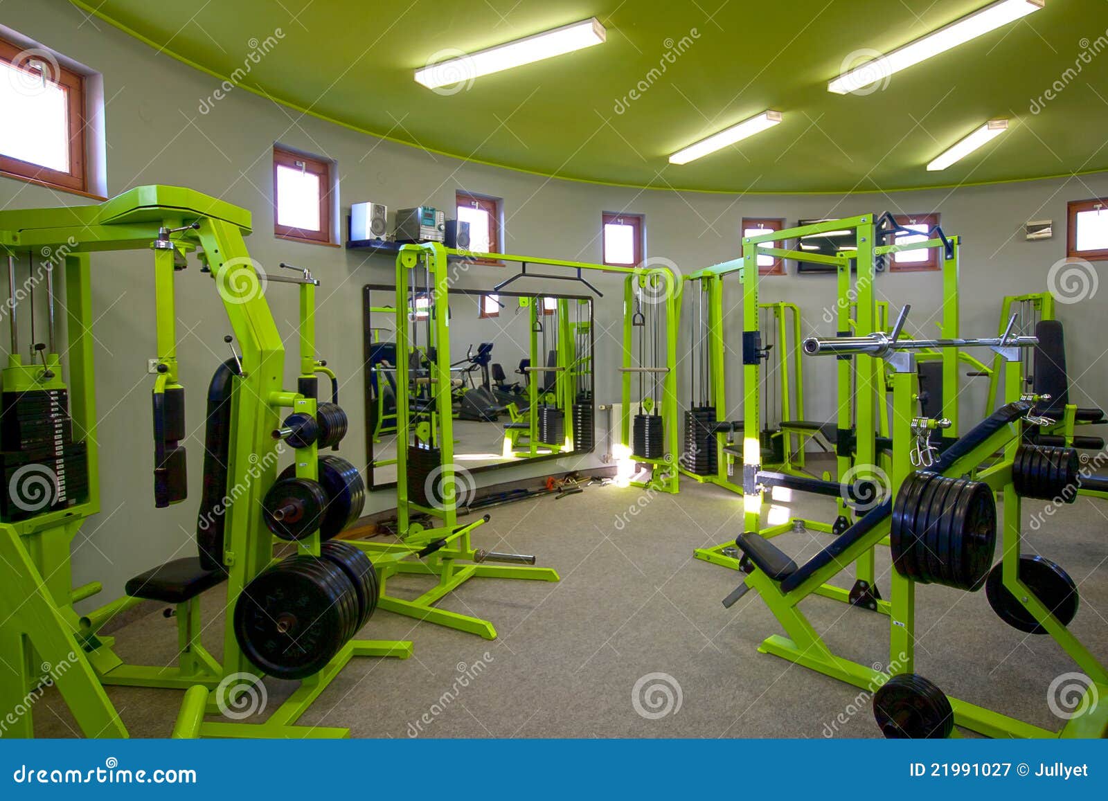 Gym Hardware - Gym Interior Stock Image - Image of stretch, diet: 21991027