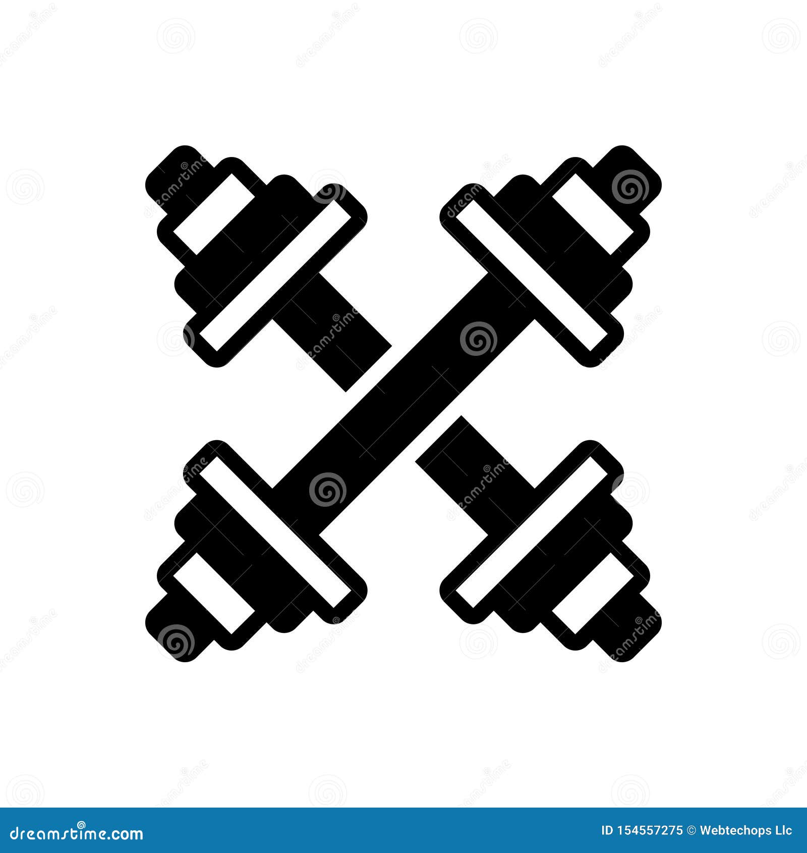 Black Solid Icon for Gym, Fitness and Robustness Stock Vector ...