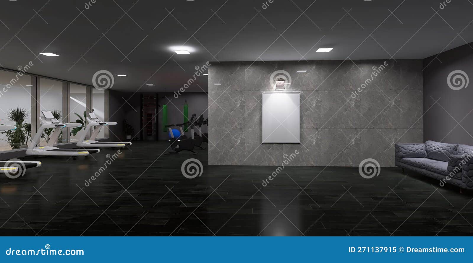 Gym Interior 3d Render, 3d Illustration Healthy Stock Illustration ...