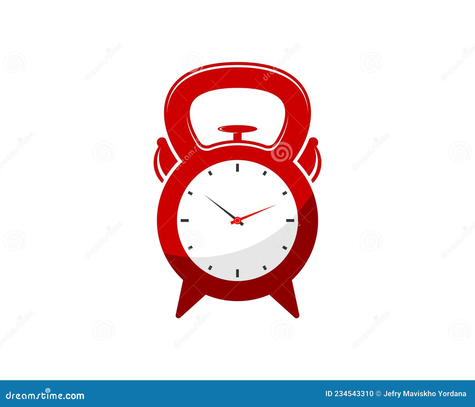 Gym Kettle Bell with Alarm Clock Inside Stock Illustration ...