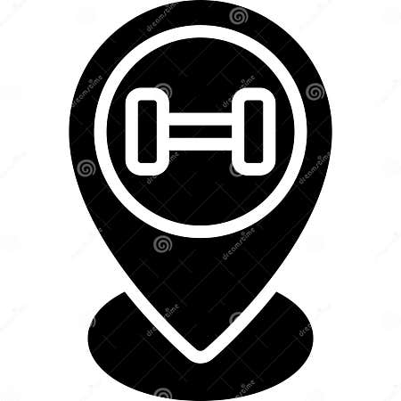 Gym Location Icon, Location Map and Navigation Vector Stock Vector ...