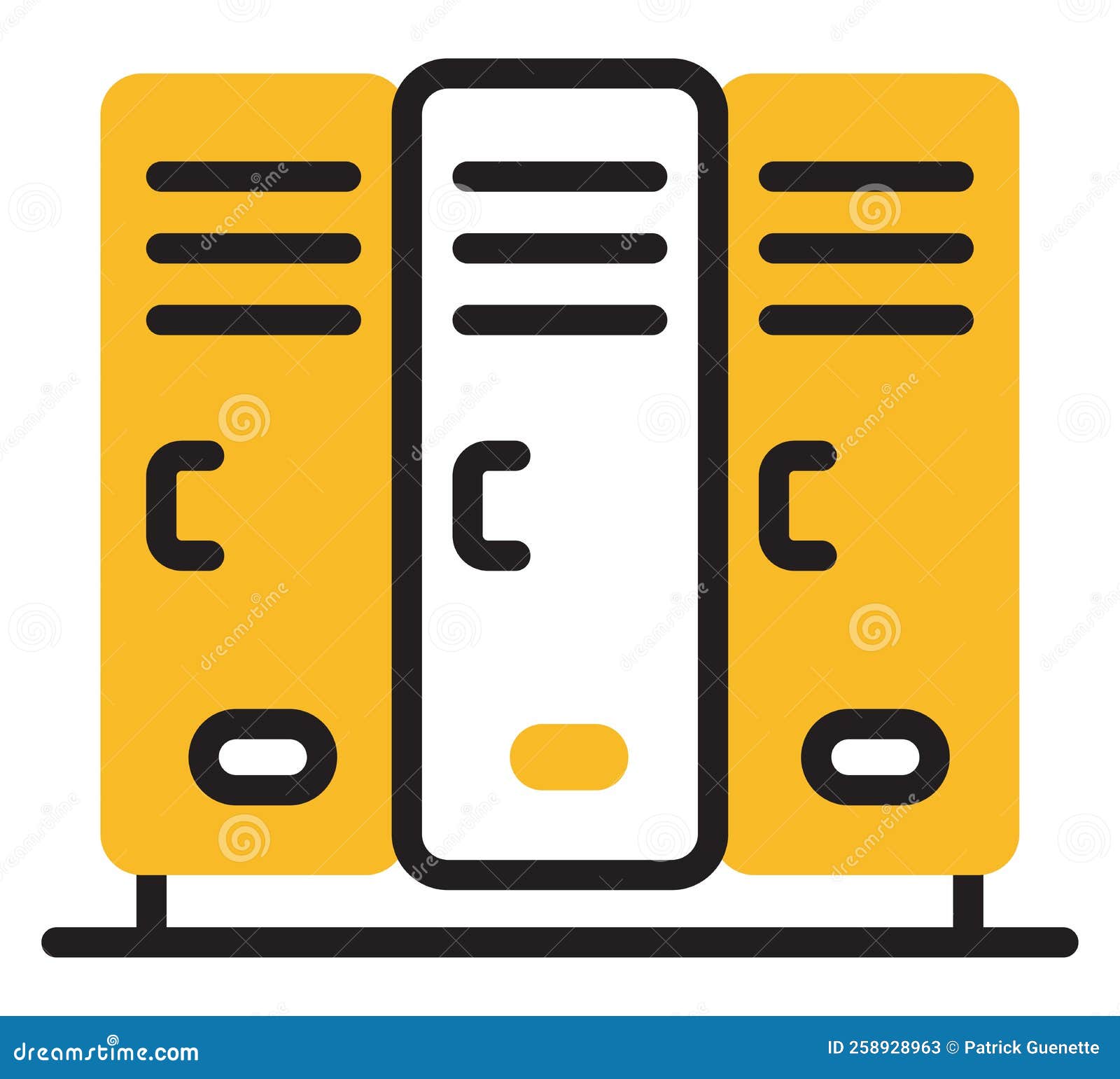 Gym locker, icon stock vector. Illustration of safety - 258928963
