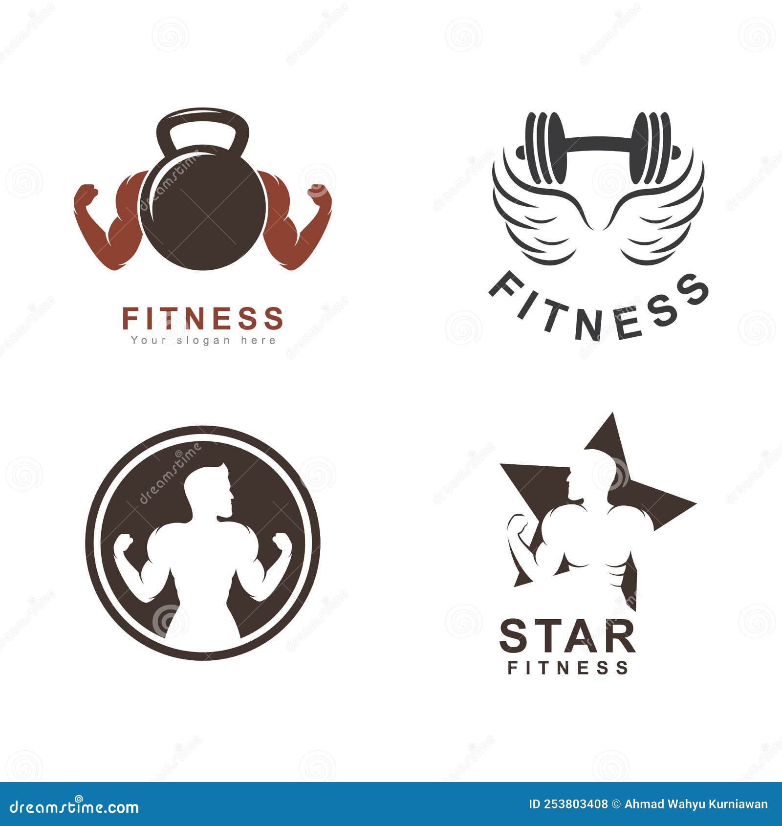Gym logo vector stock vector. Illustration of health - 253803408