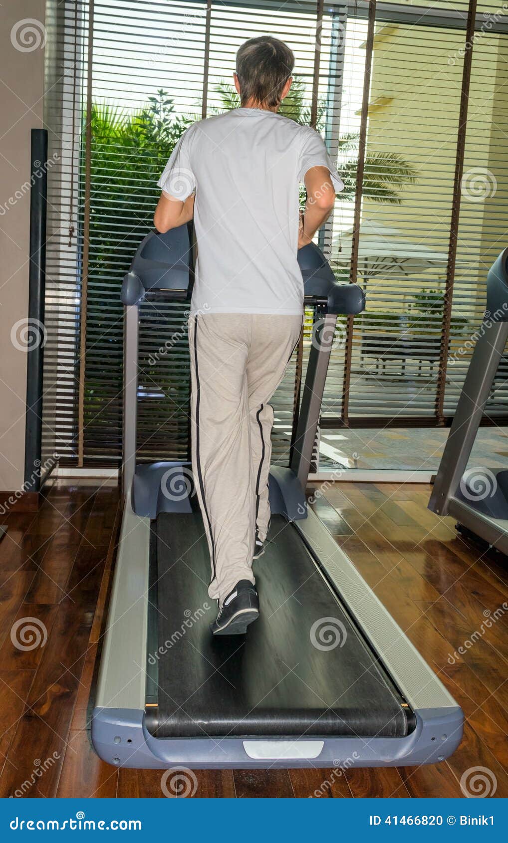 Gym Man Running on the Treadmill Stock Photo - Image of exercise ...