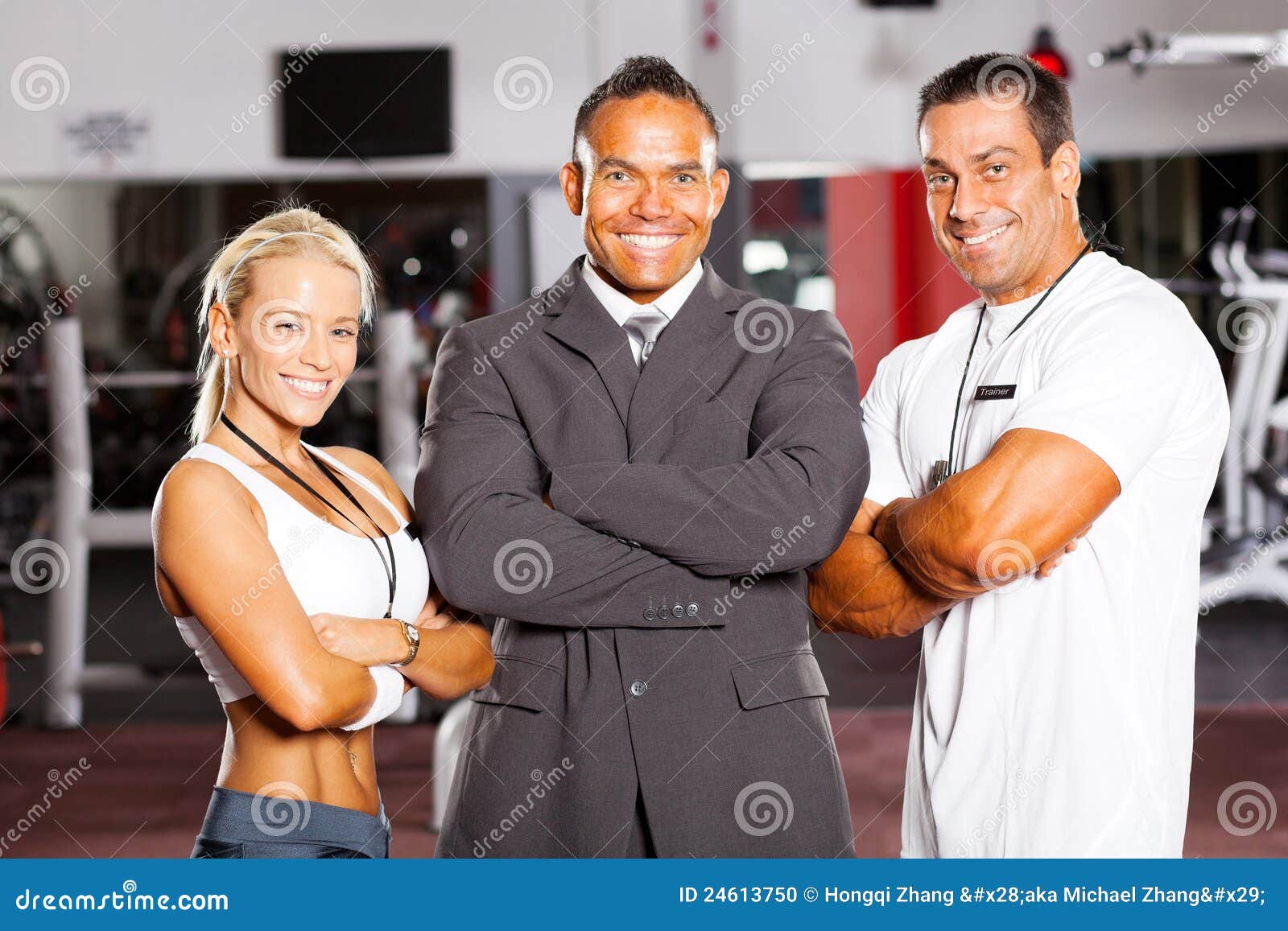 Gym manager and trainers stock photo. Image of manager - 24613750