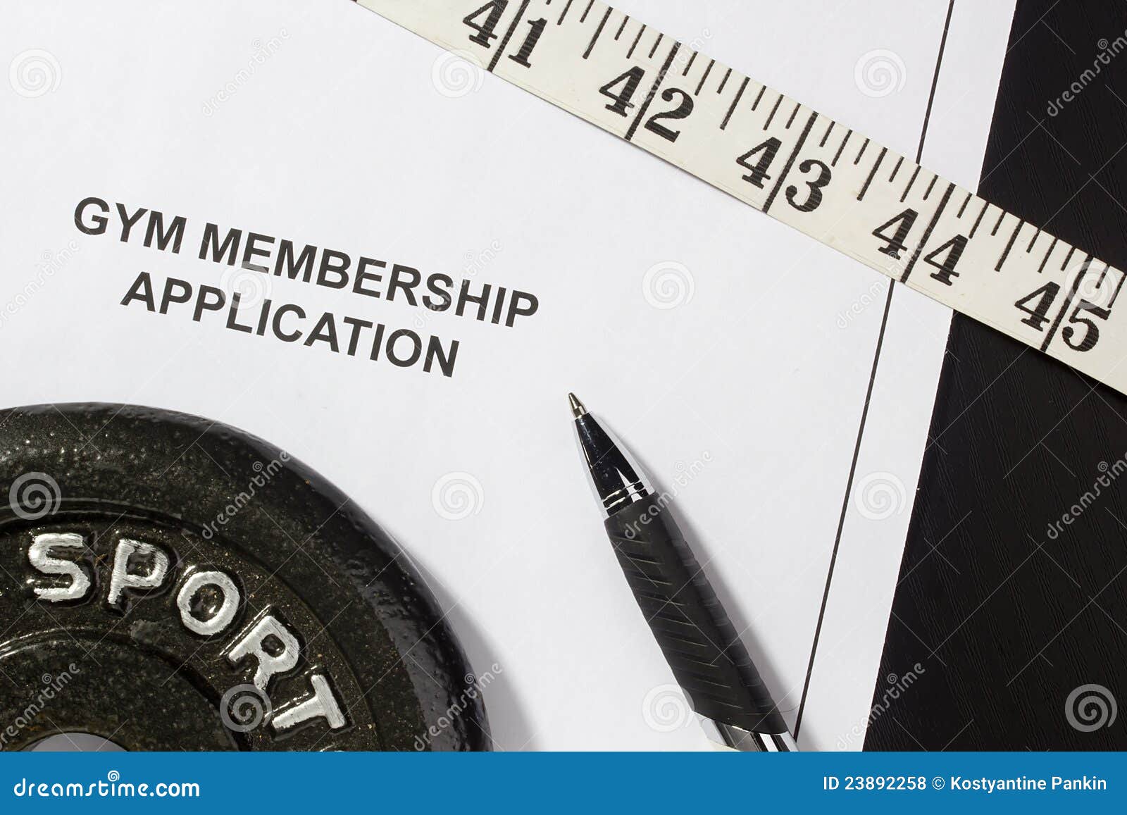 Gym Membership Application stock photo. Image of membership - 23892258