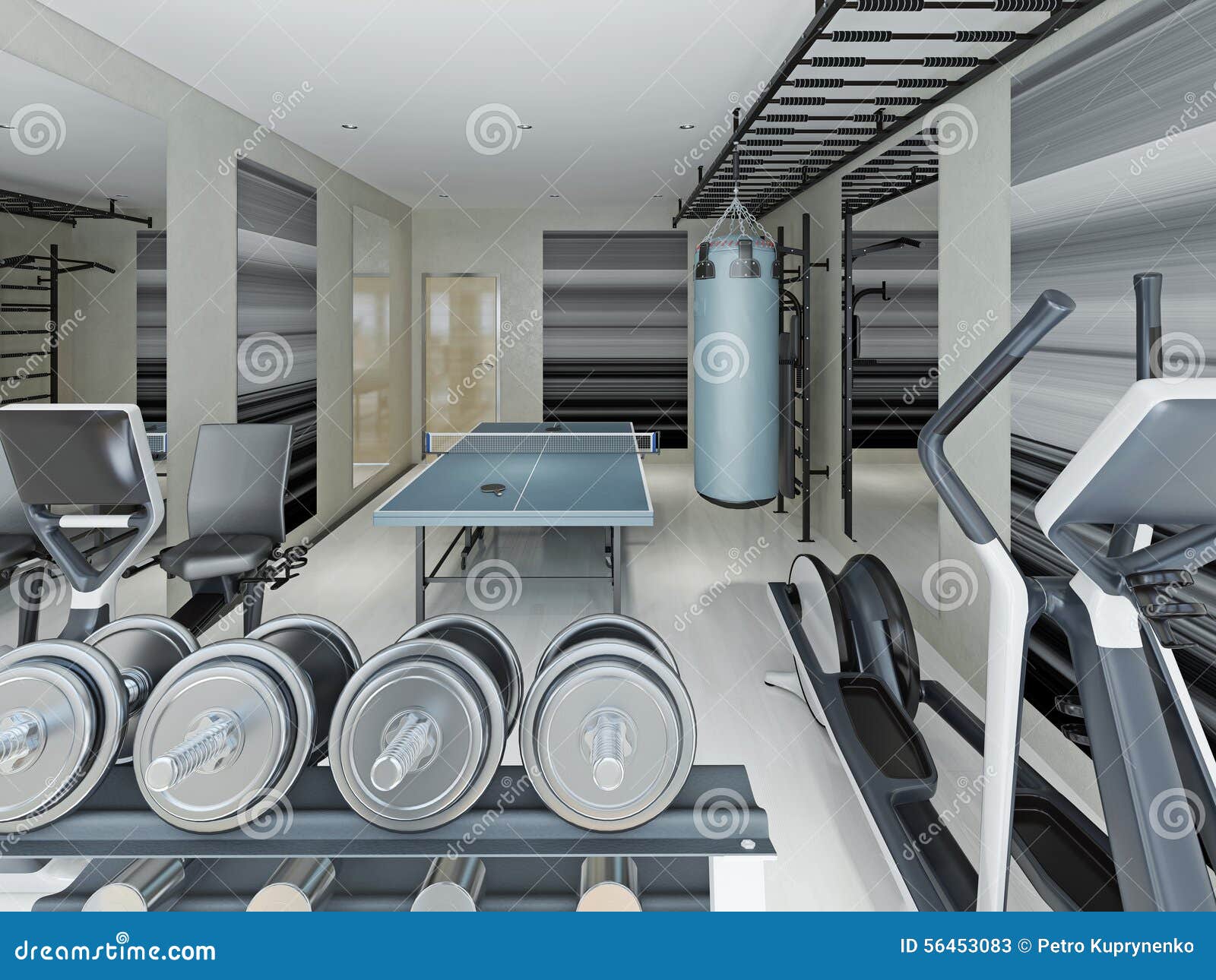 Gym modern style stock image. Image of modern, group - 56453083