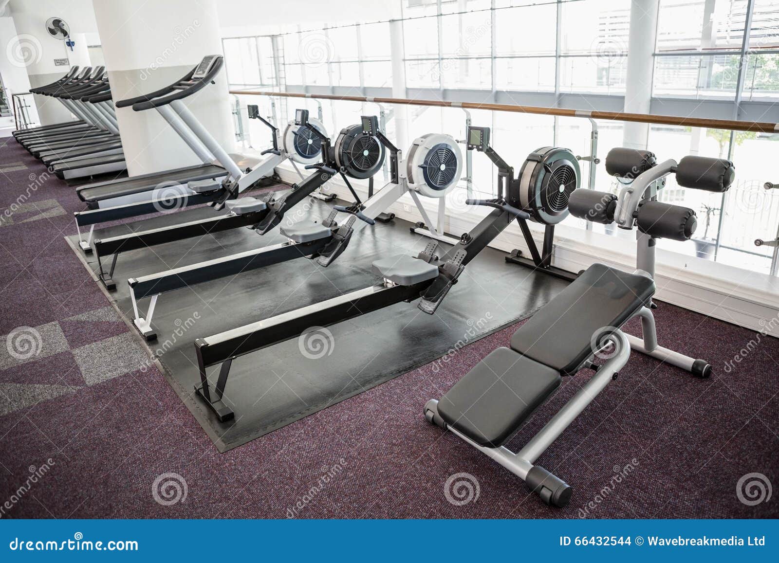 Gym with no people stock photo. Image of machine, interior - 66432544