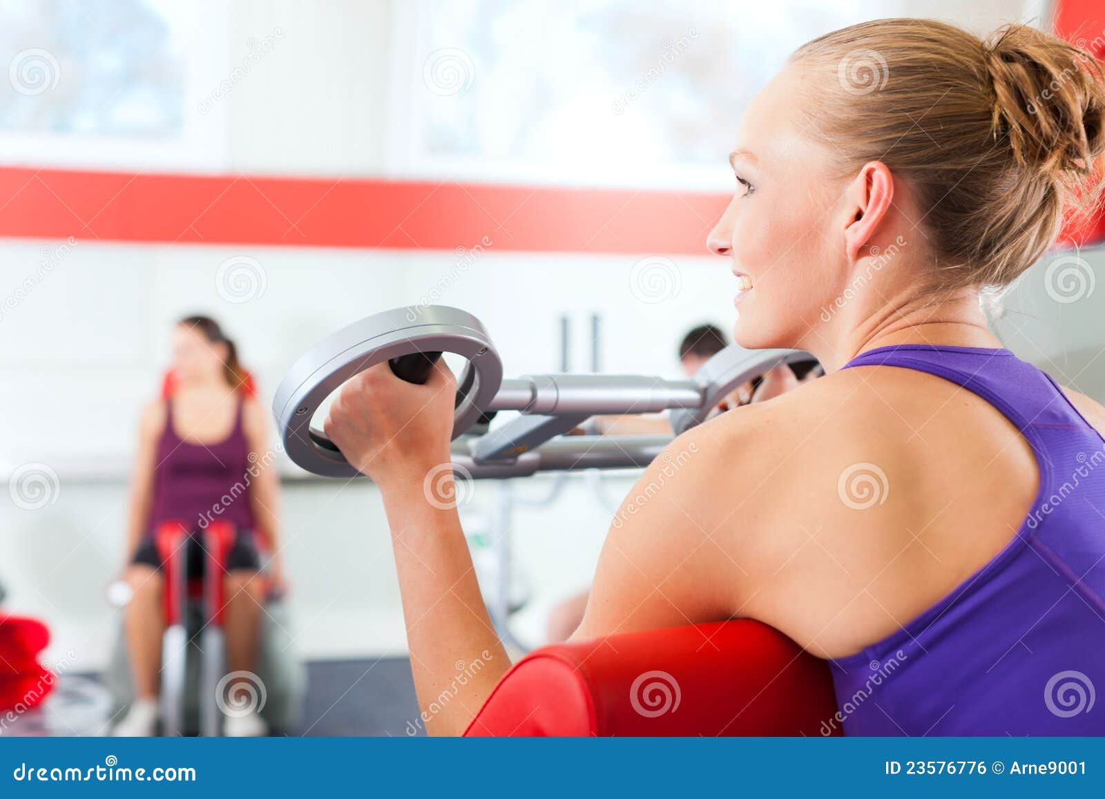 Gym People Doing Strength or Fitness Training Stock Photo - Image of ...
