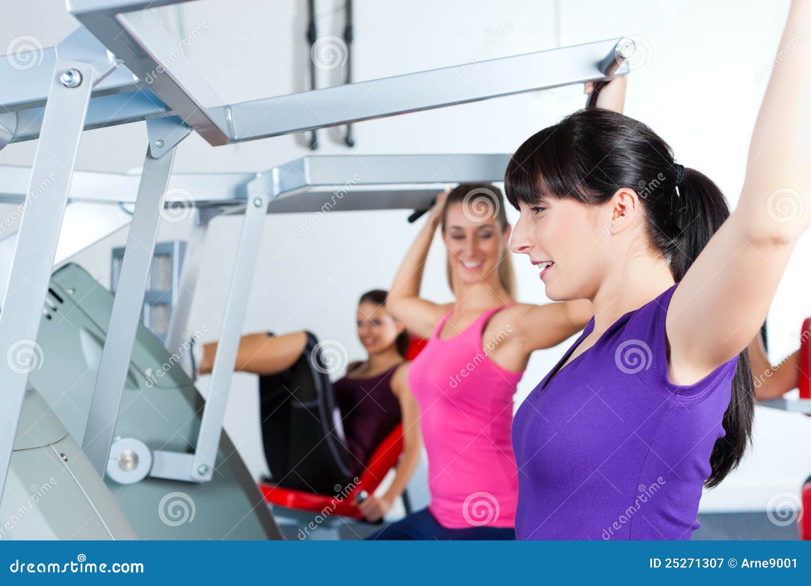 Gym People Doing Strength or Fitness Training Stock Image - Image of ...