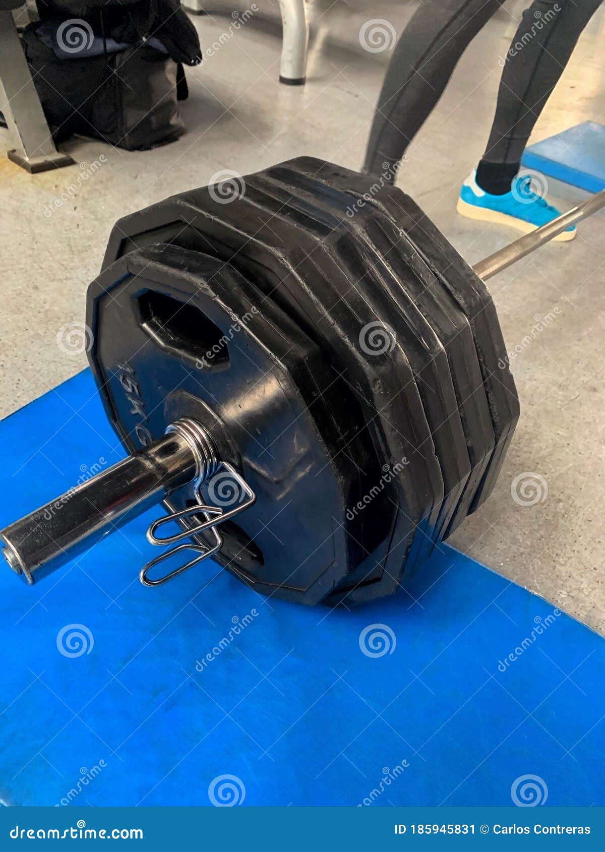 View of Many Powerlifting Discs at the Gym Stock Image - Image of ...