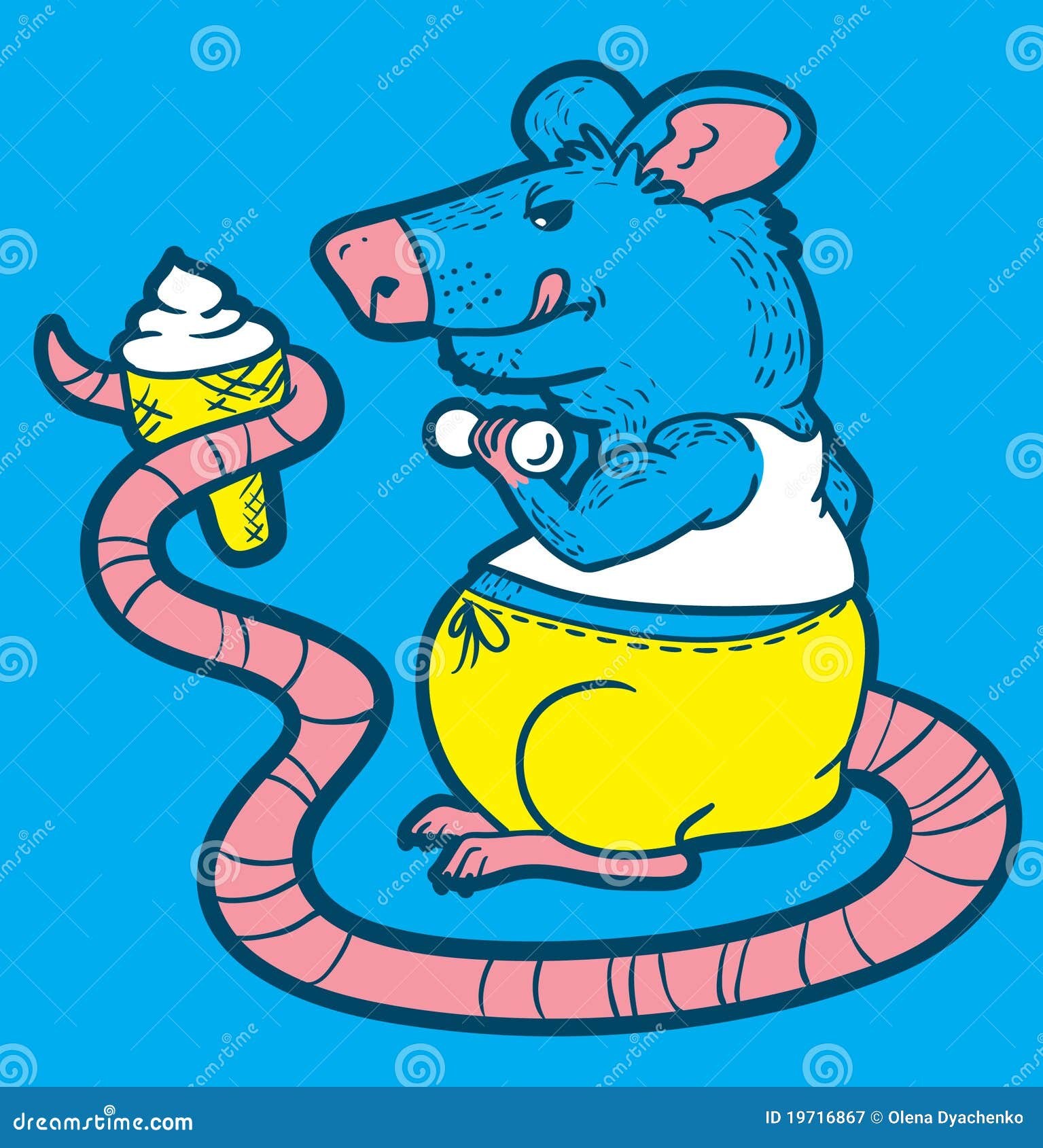 Gym rat stock vector. Illustration of healthy, cartoon - 19716867