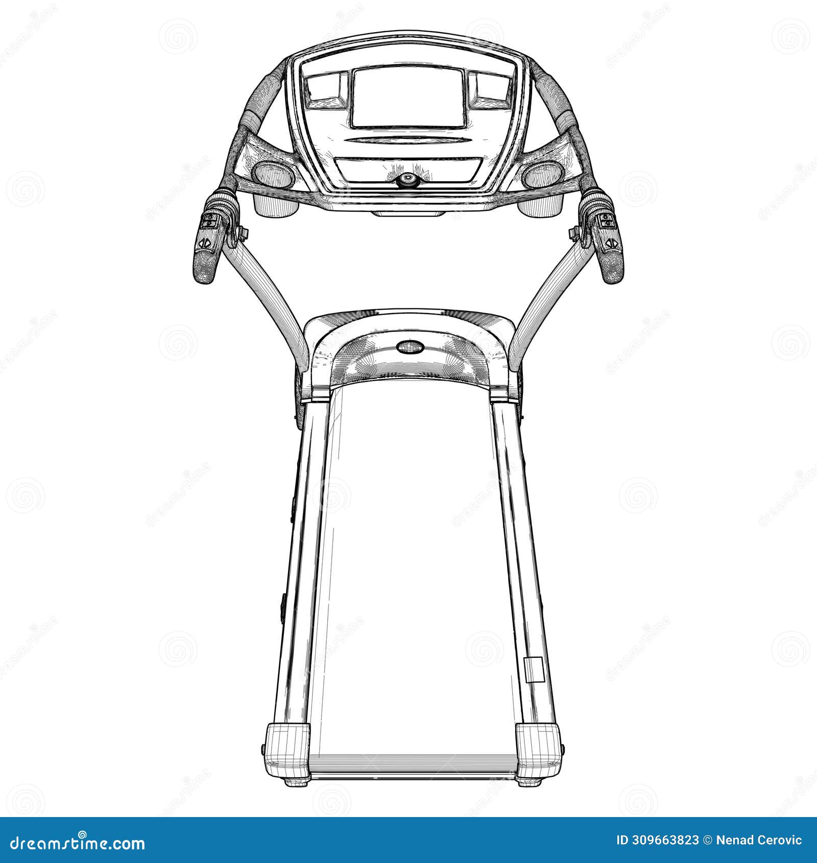 Gym Running Track Machine Vector. a Vector Illustration Isolated on ...