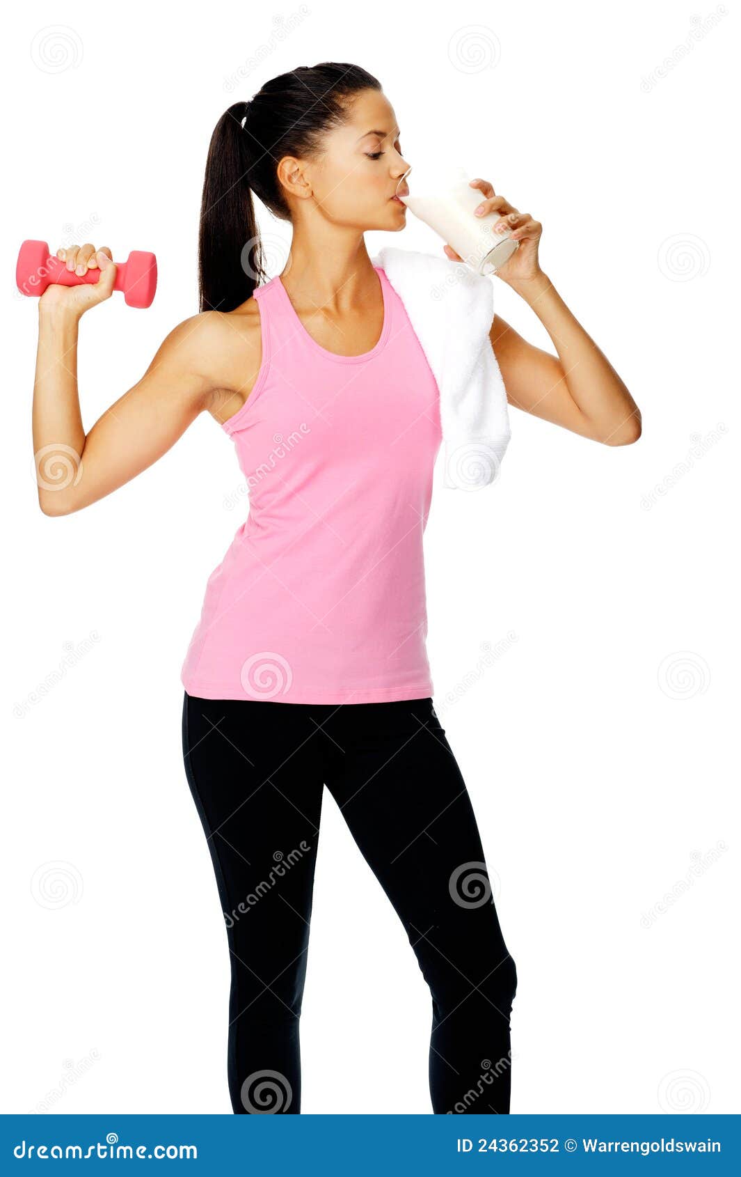 Gym shake woman stock photo. Image of beauty, beautiful - 24362352