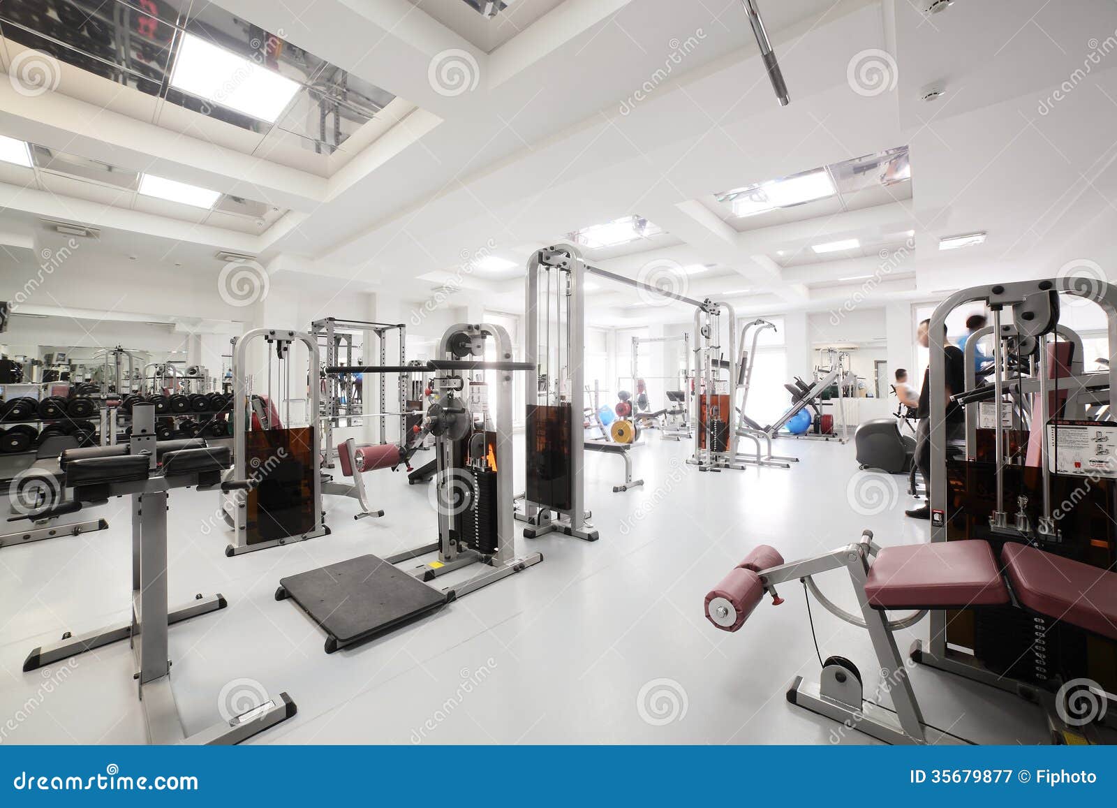 Gym with Special Equipment, Empty Stock Image - Image of healthy ...