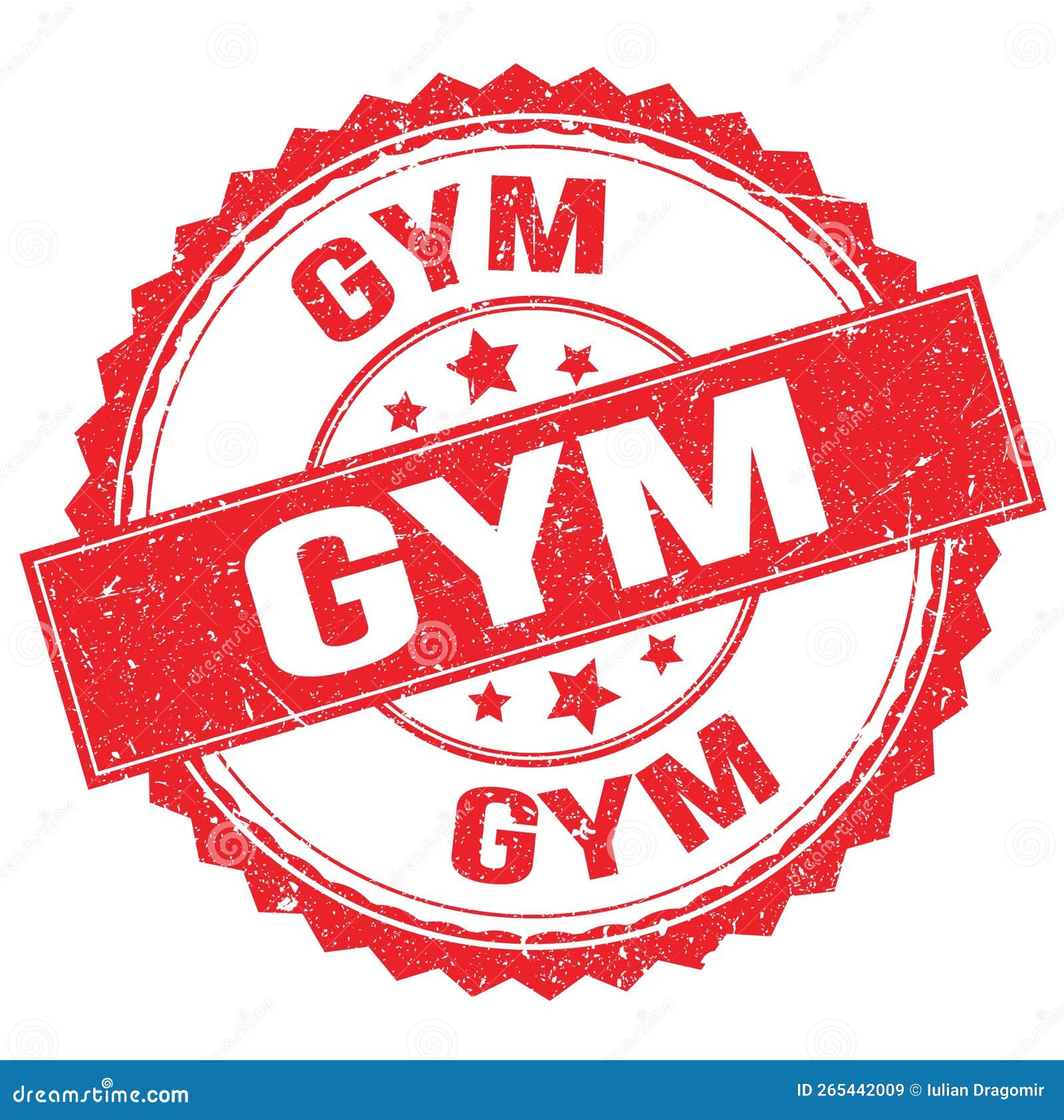 GYM Text on Red Round Stamp Sign Stock Illustration - Illustration of ...