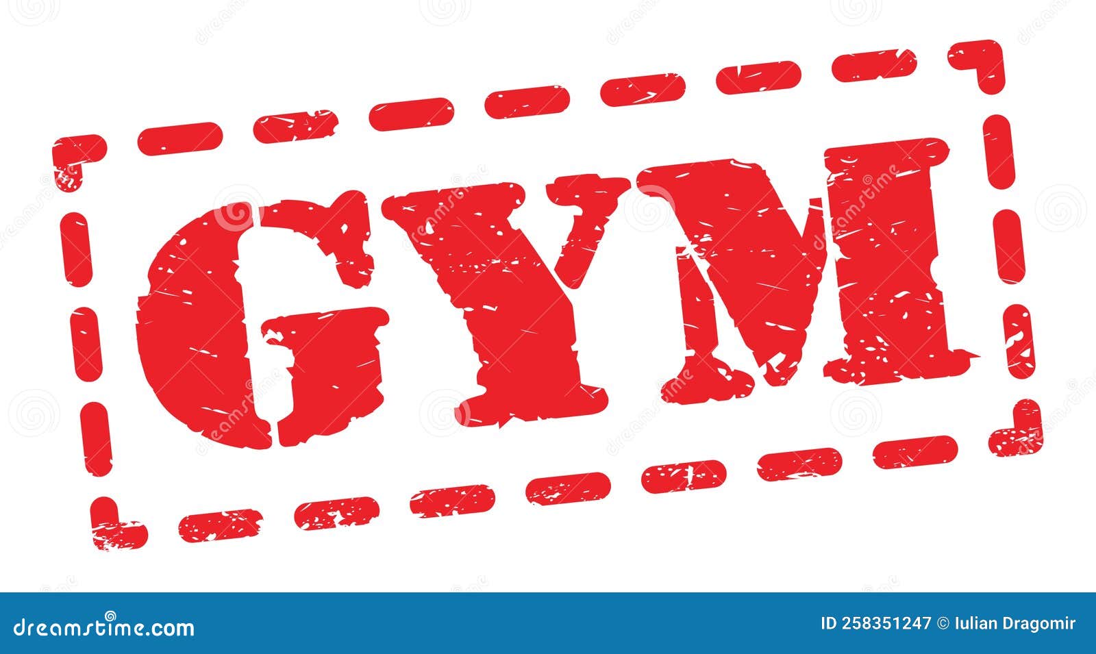 GYM Text Written on Red Stamp Sign Stock Illustration - Illustration of ...