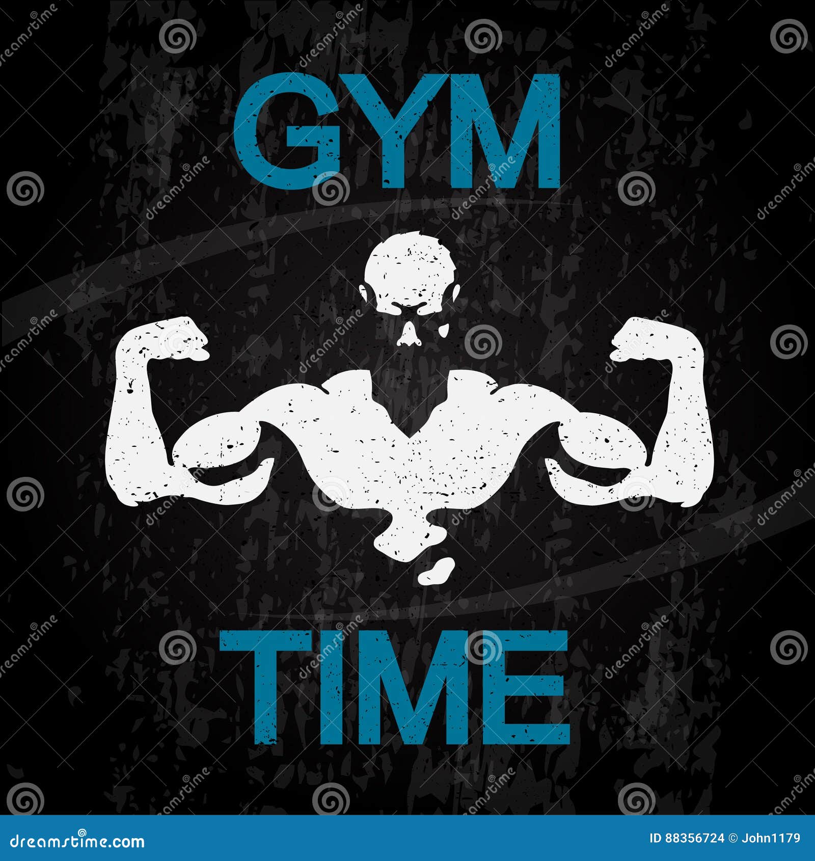 Gym time banner vector stock vector. Illustration of laurel - 88356724