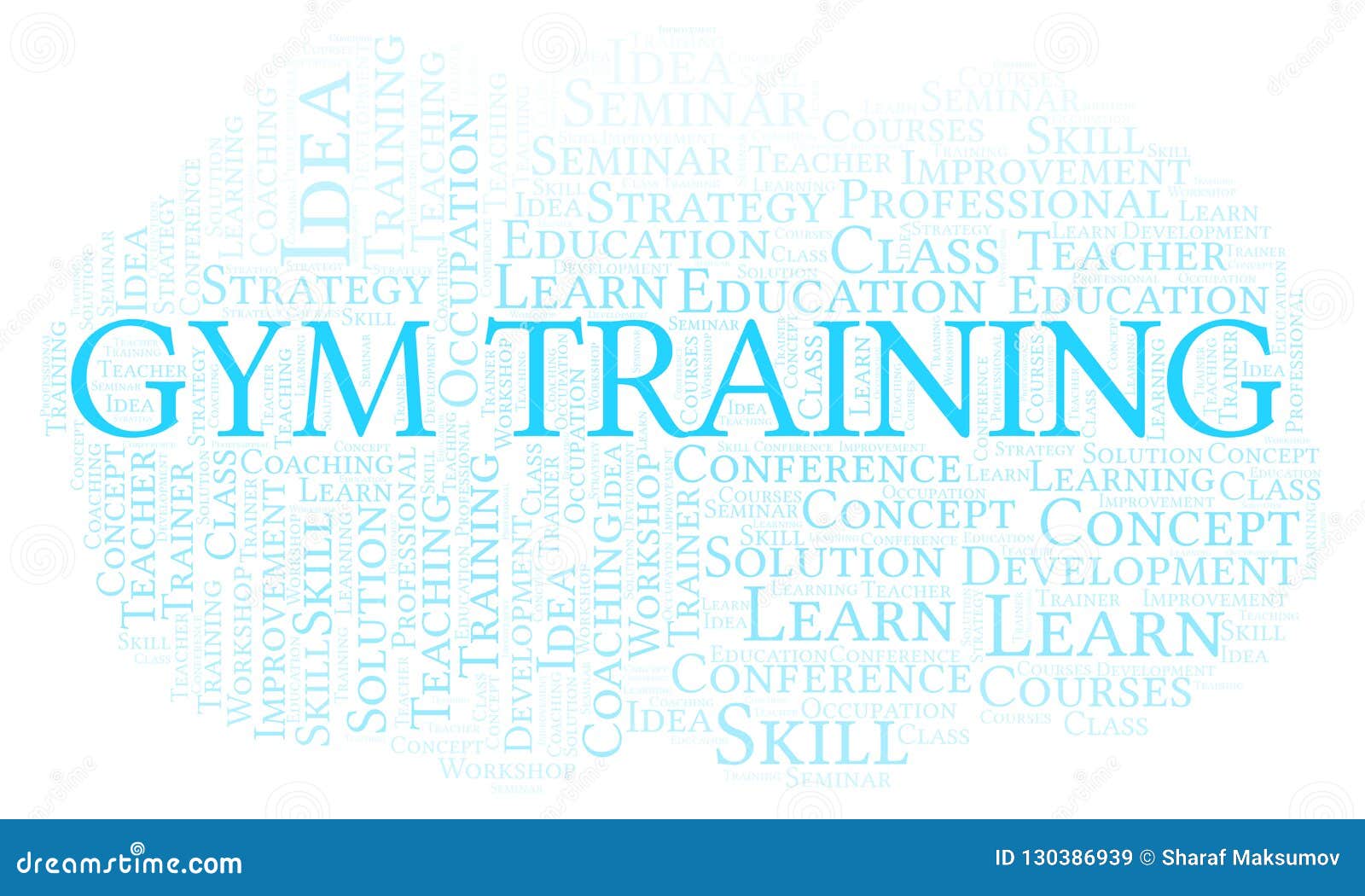 Gym Training word cloud. stock illustration. Illustration of teaching ...