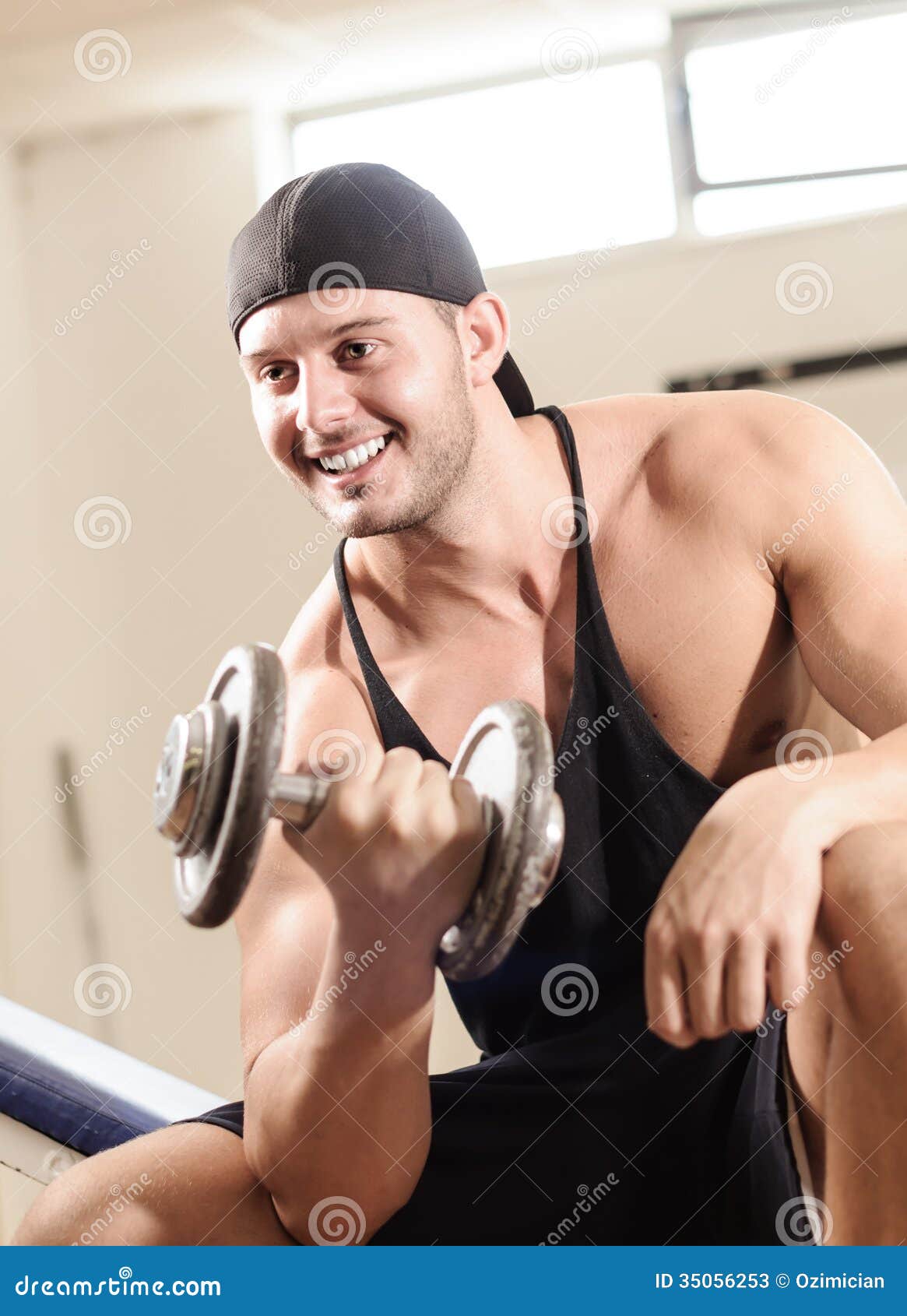 Gym training workout stock image. Image of attractive - 35056253