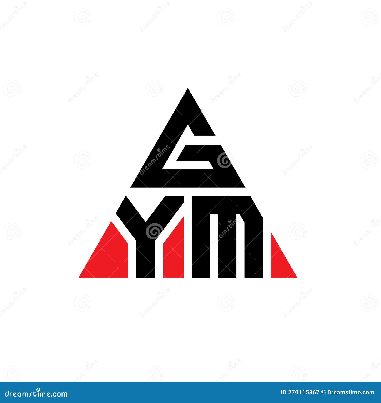 GYM Triangle Letter Logo Design with Triangle Shape. GYM Triangle Logo ...