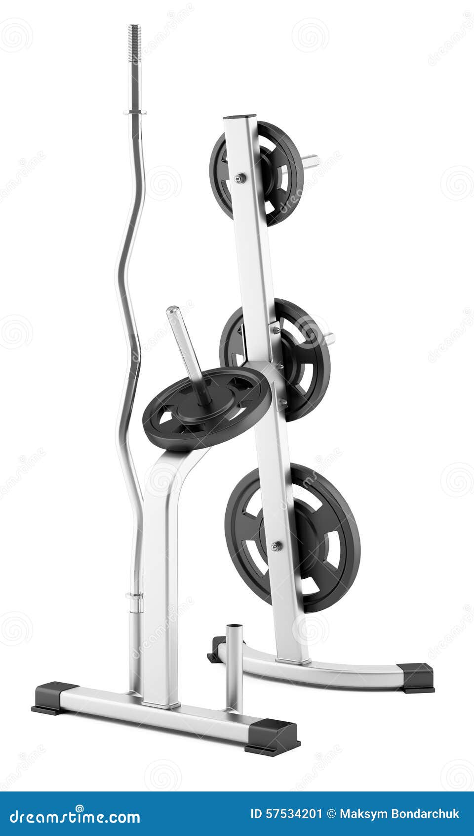Gym Weight Rack Isolated on White Stock Illustration - Illustration of ...