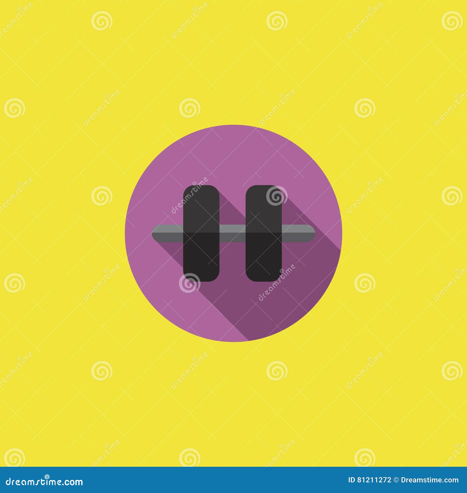 Gym Wheel Icon Vector Illustration Stock Illustration - Illustration of ...